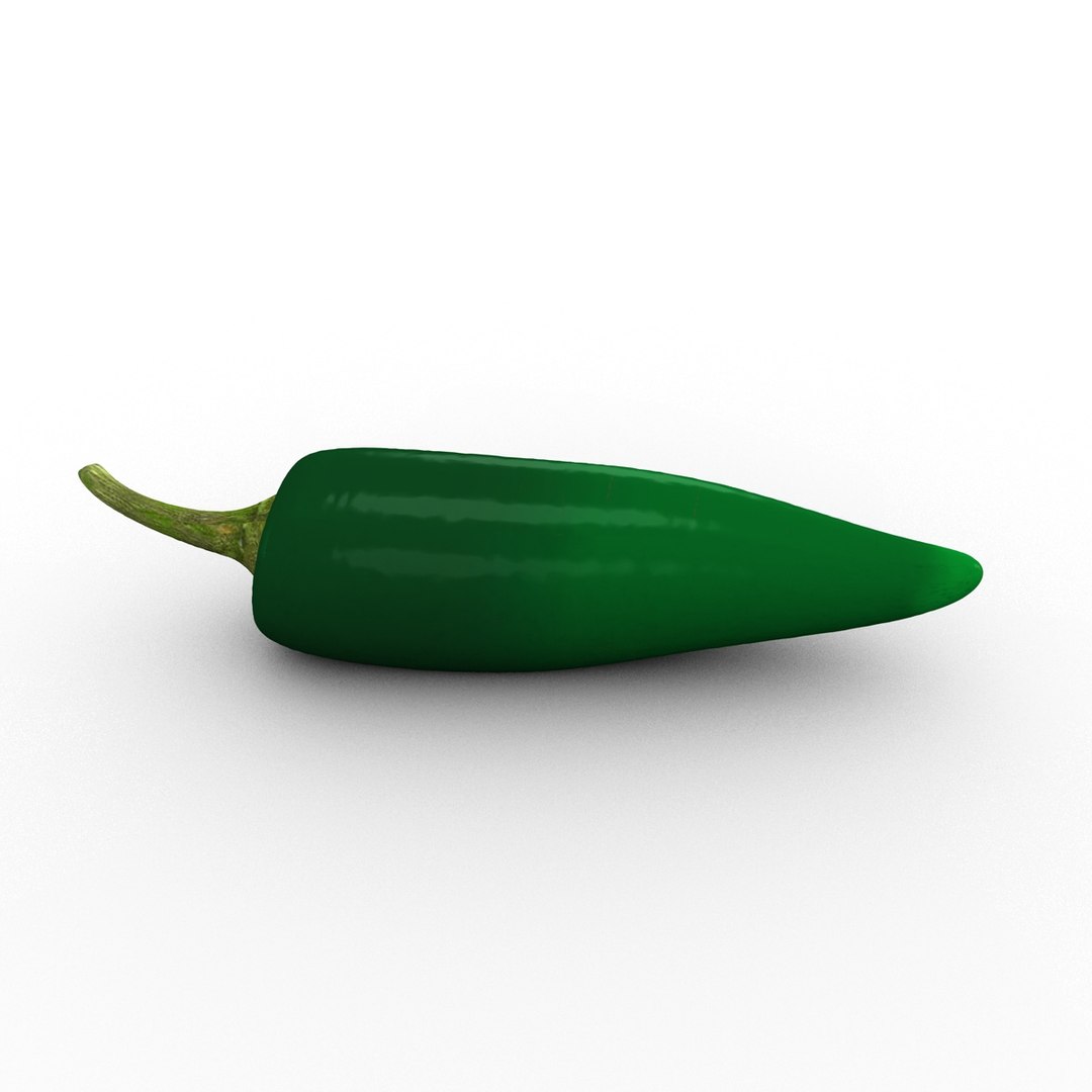 Small Green Chili 3d Model