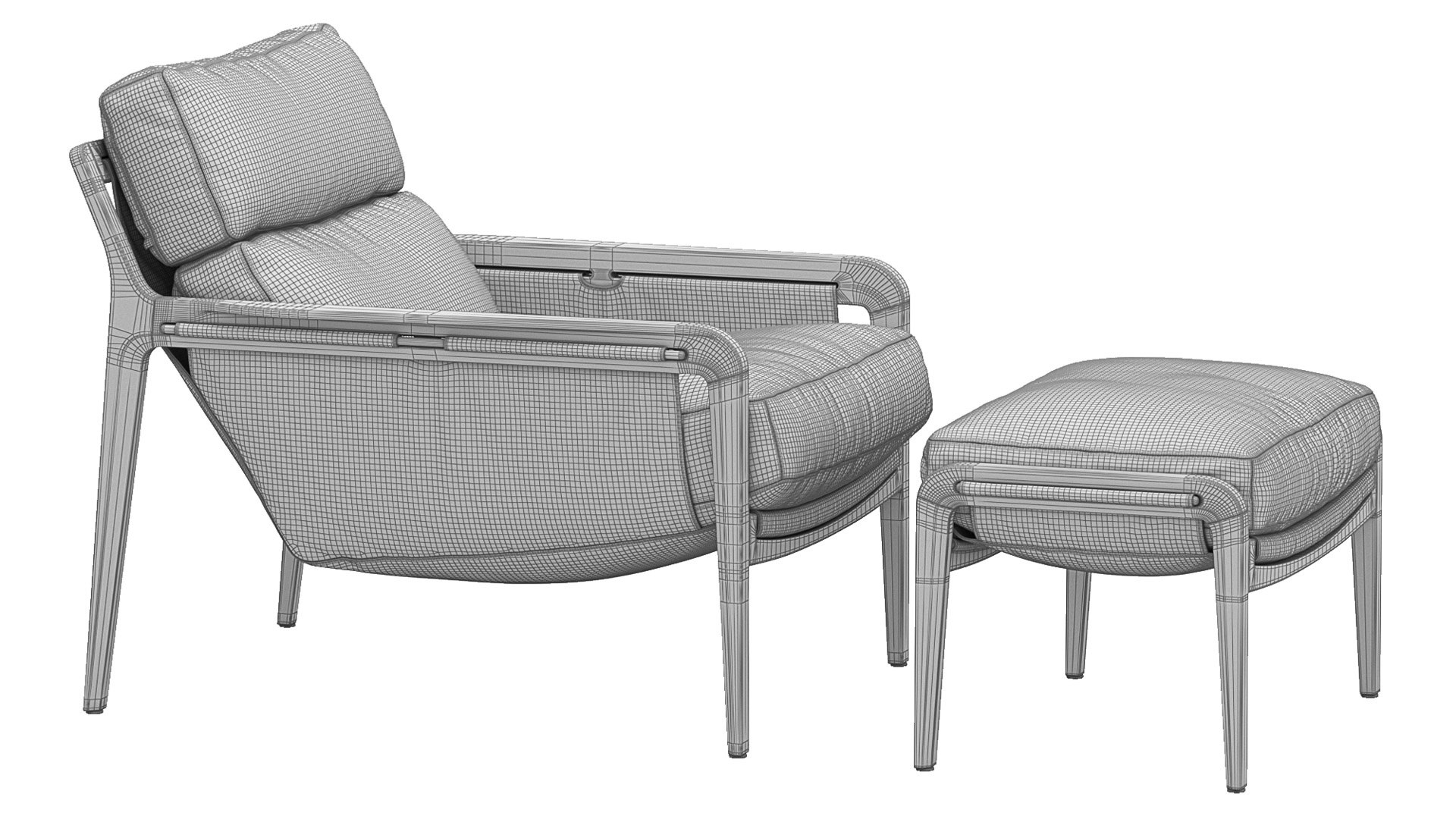Alice Chaise Lounge and Ottoman model - TurboSquid 2167982