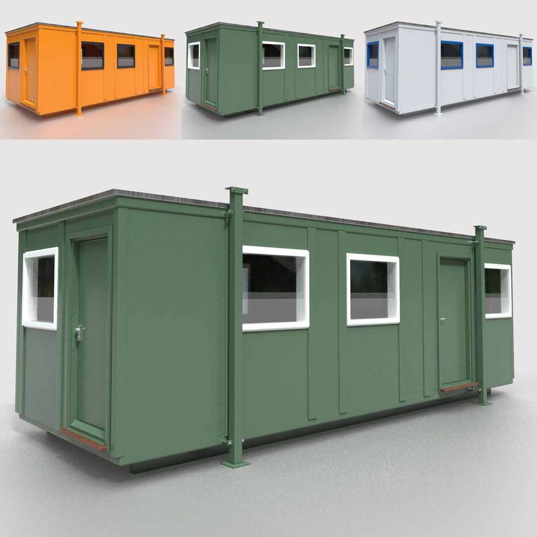 3D Porta Cabin Office Model - TurboSquid 2411631