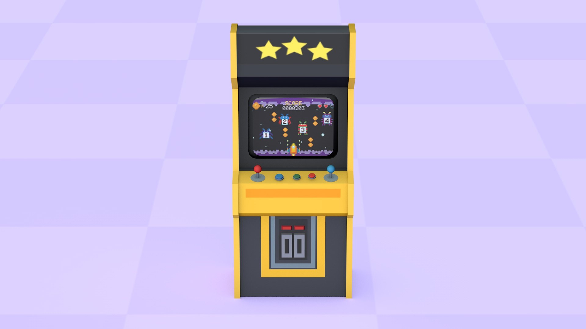 3D Low Poly - Arcade Machines - TurboSquid 2328676