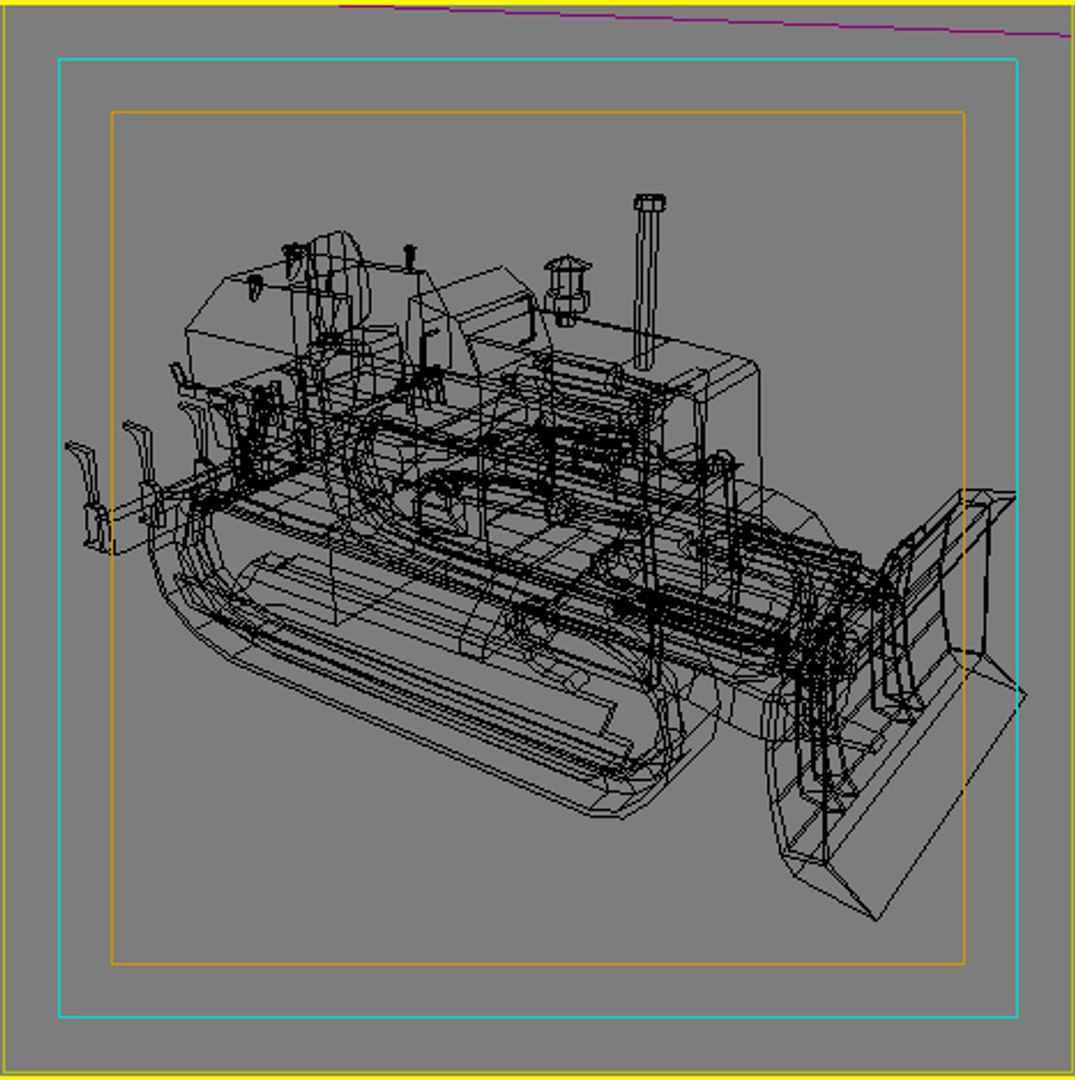 dozer excavator 3d model