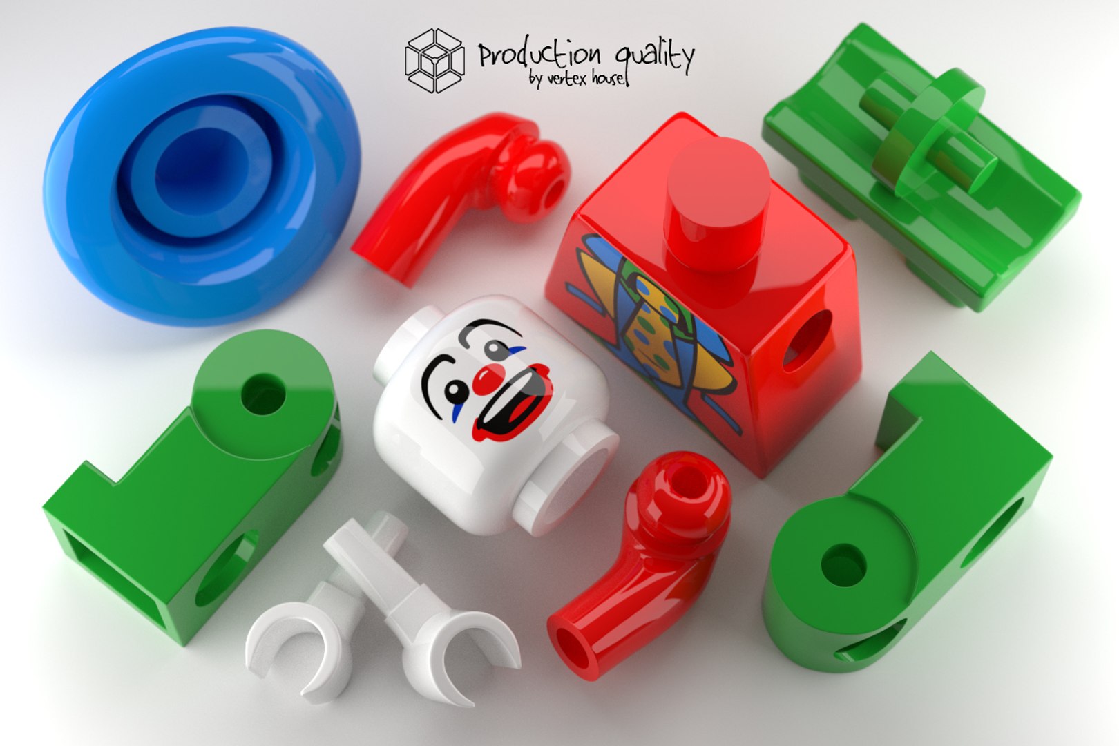 Lego Clown Figure C4d