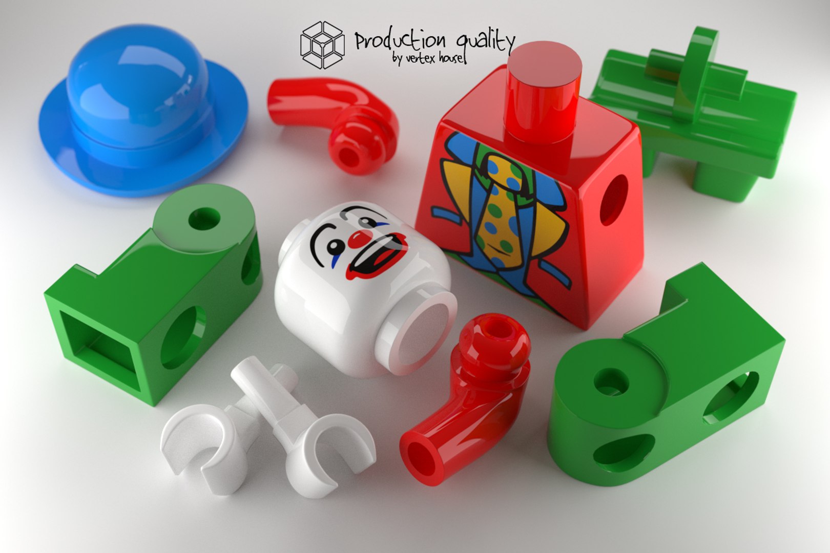 Lego Clown Figure C4d