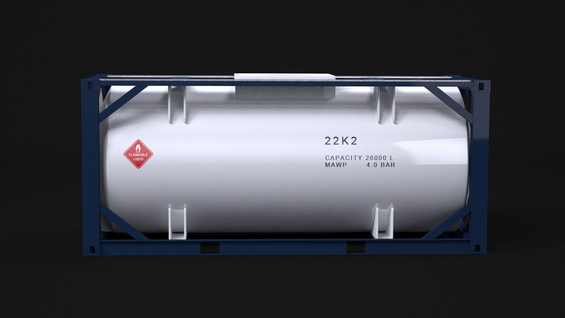Iso Tank Container 3D Model - TurboSquid 1548281
