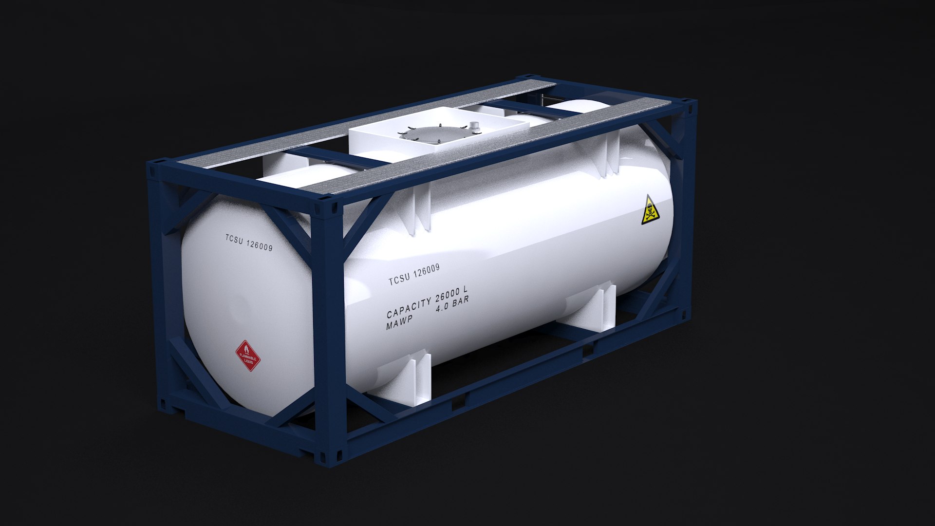 Iso Tank Container 3D Model - TurboSquid 1548281