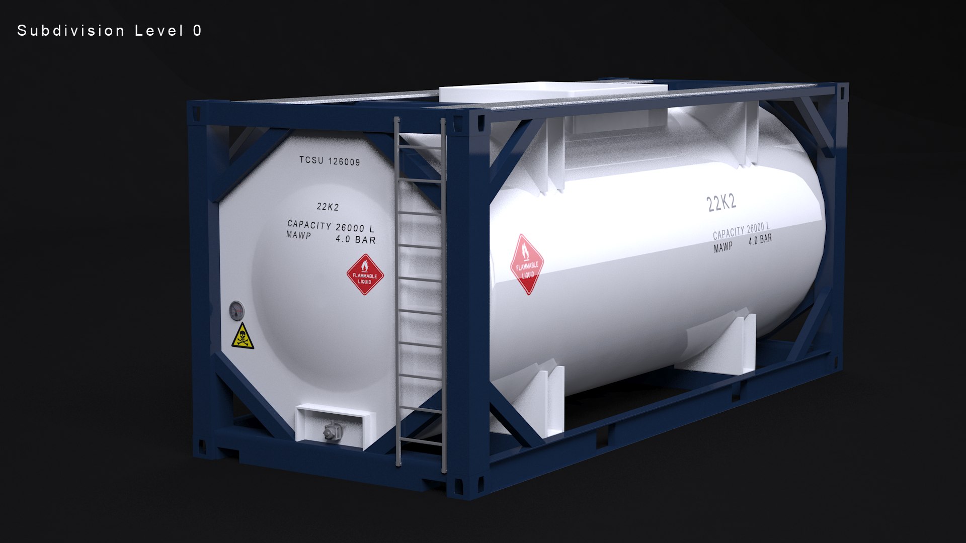 Iso Tank Container 3D Model - TurboSquid 1548281