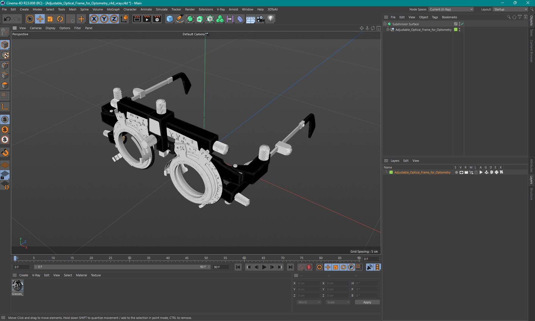 Adjustable Optical Frame For Optometry 3D Model - TurboSquid 2384547