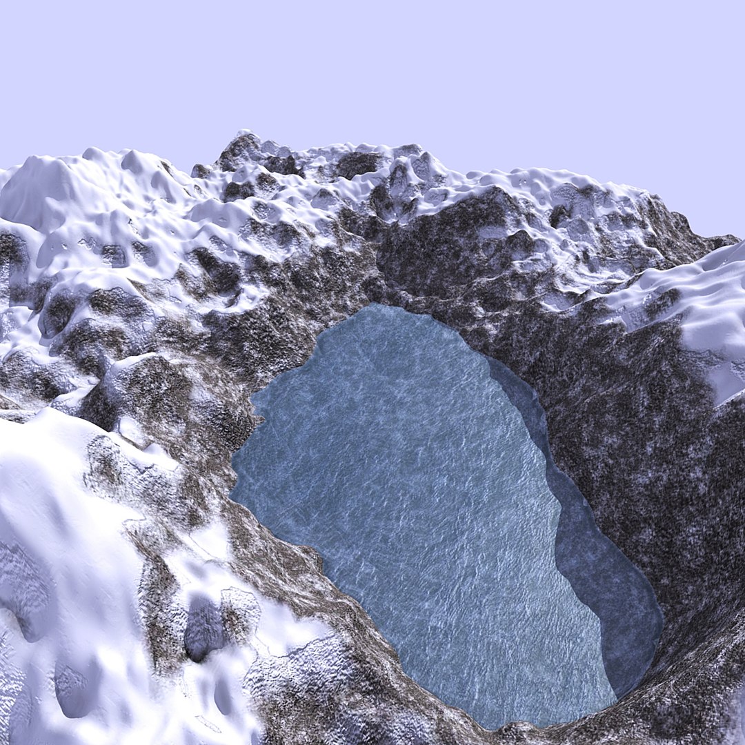 3d C4d Snowy Mountain