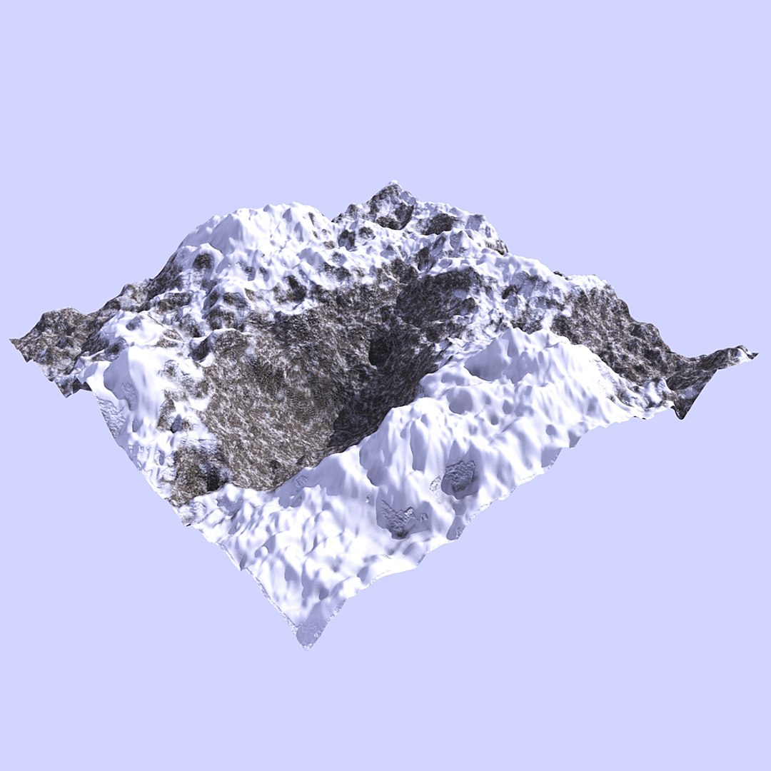 3d C4d Snowy Mountain