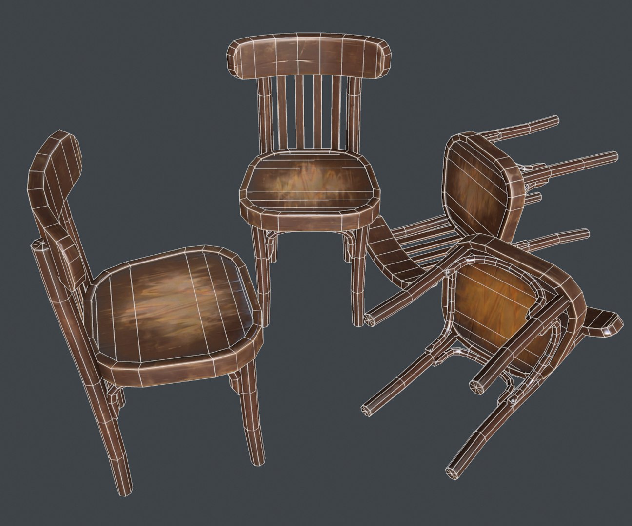 Stylized Old Chair 3D Model - TurboSquid 1248614