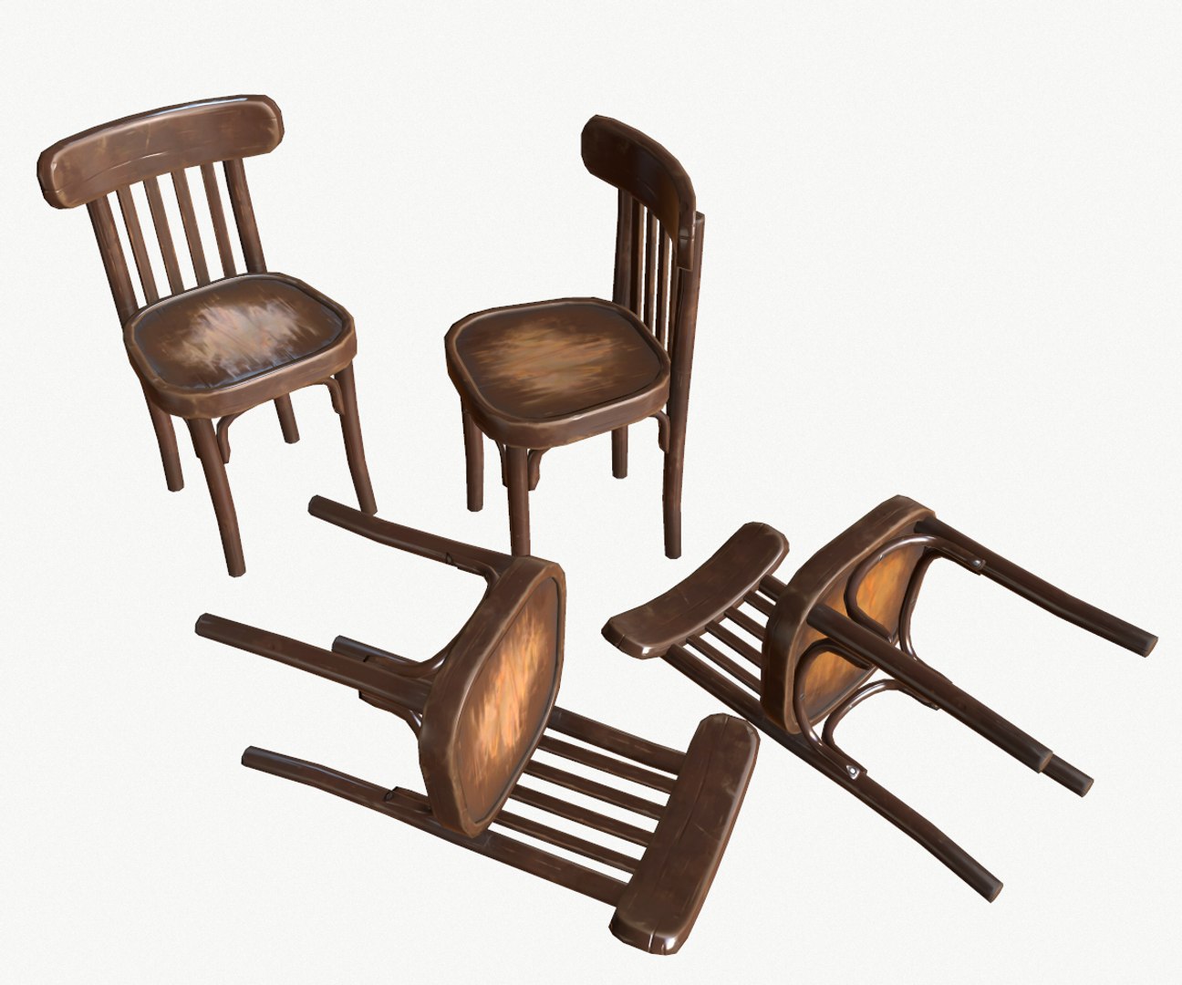 Stylized Old Chair 3D Model - TurboSquid 1248614