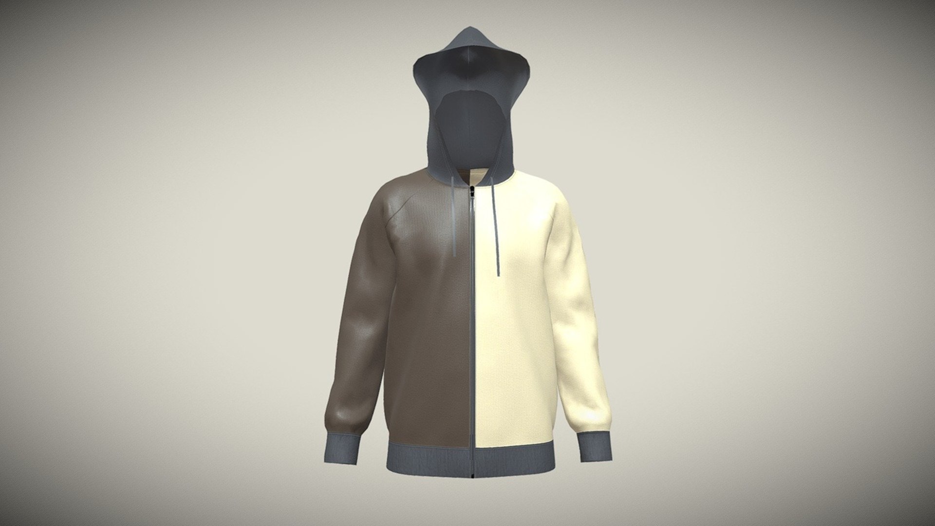 Mens Two Color Hoodie V2 In Low Poly 3D Model - TurboSquid 2372015