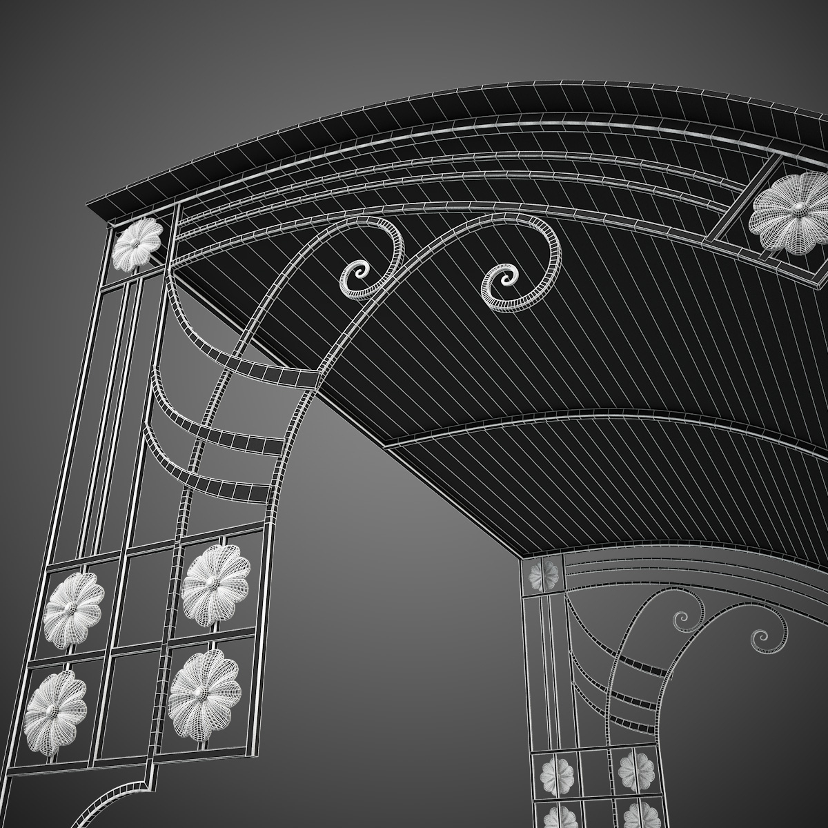 max wrought iron awning