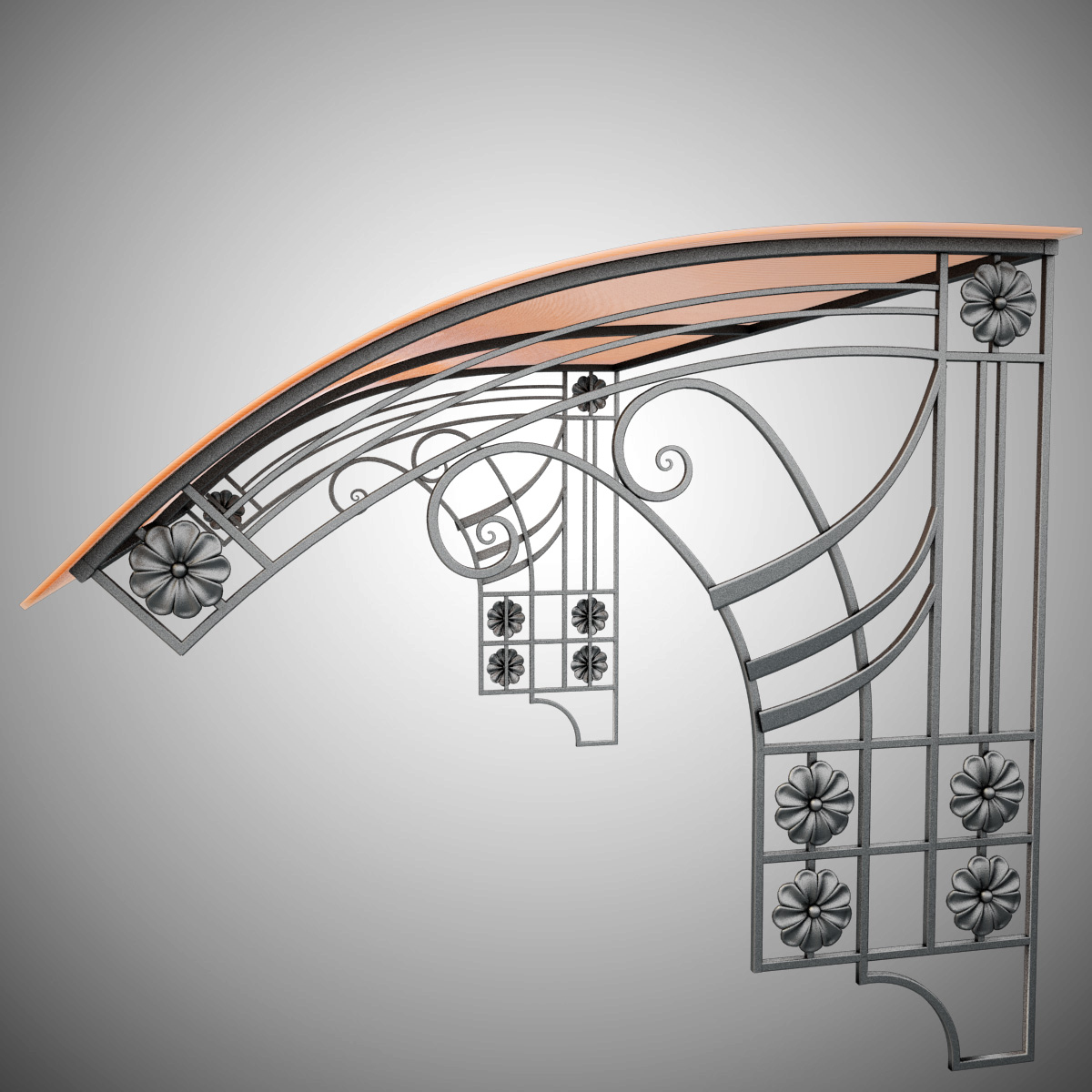 max wrought iron awning