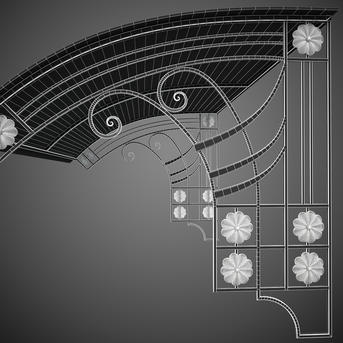 max wrought iron awning