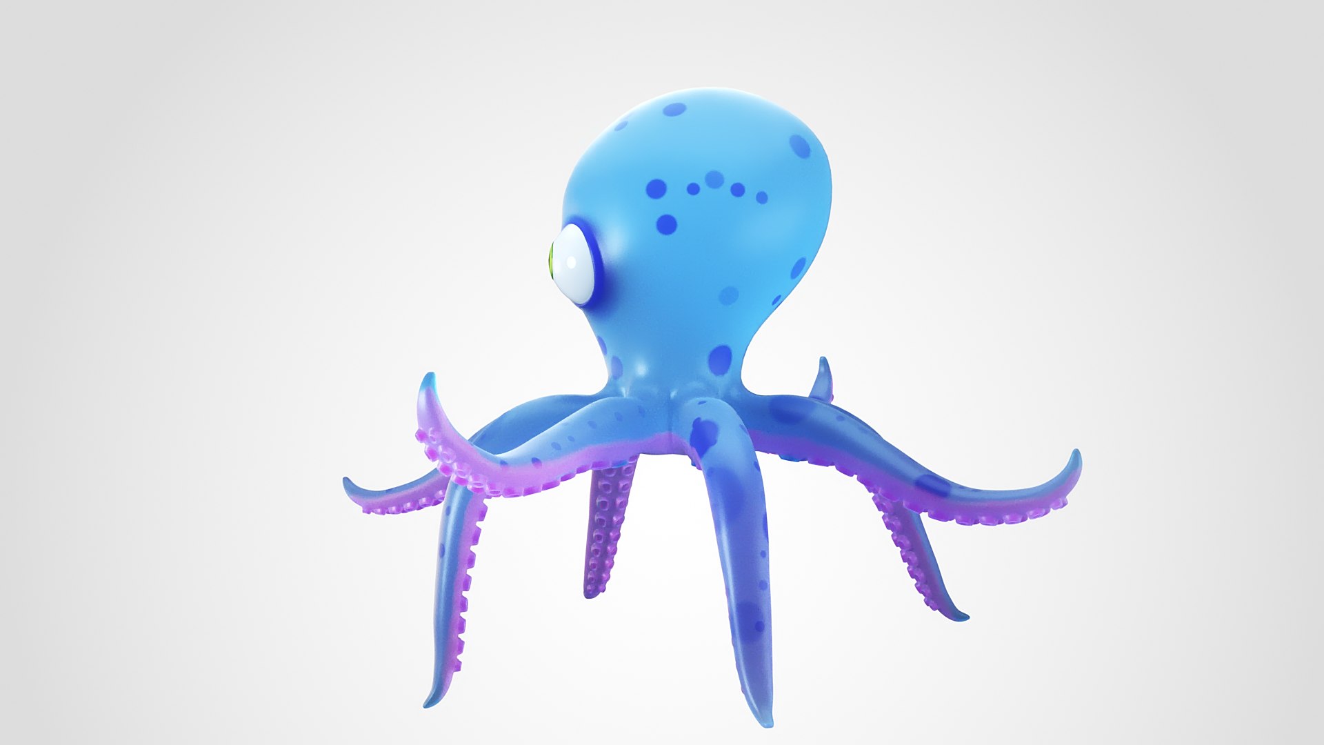 3D Cartoon Octopus - TurboSquid 1999618
