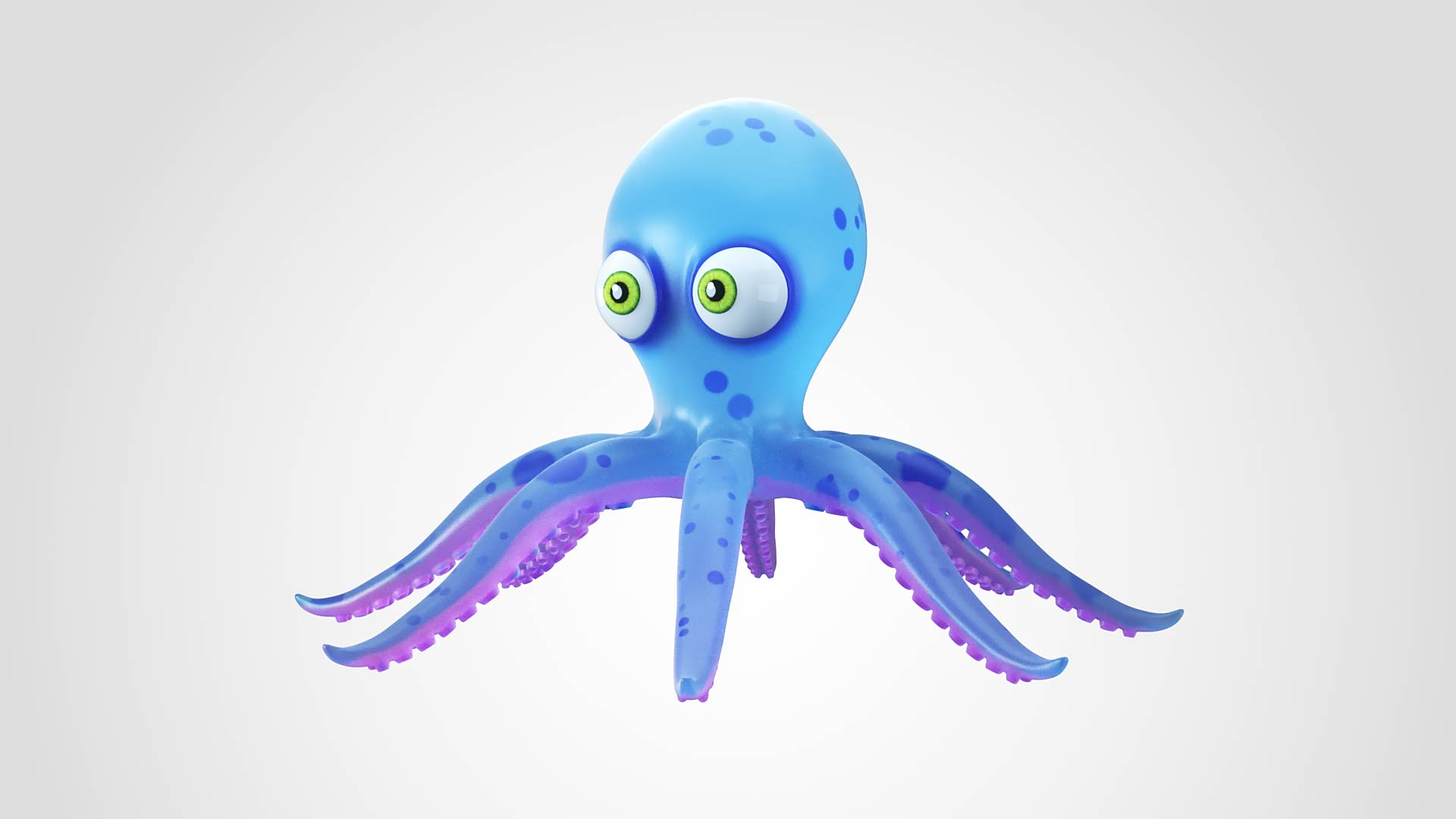 3D Cartoon Octopus - TurboSquid 1999618