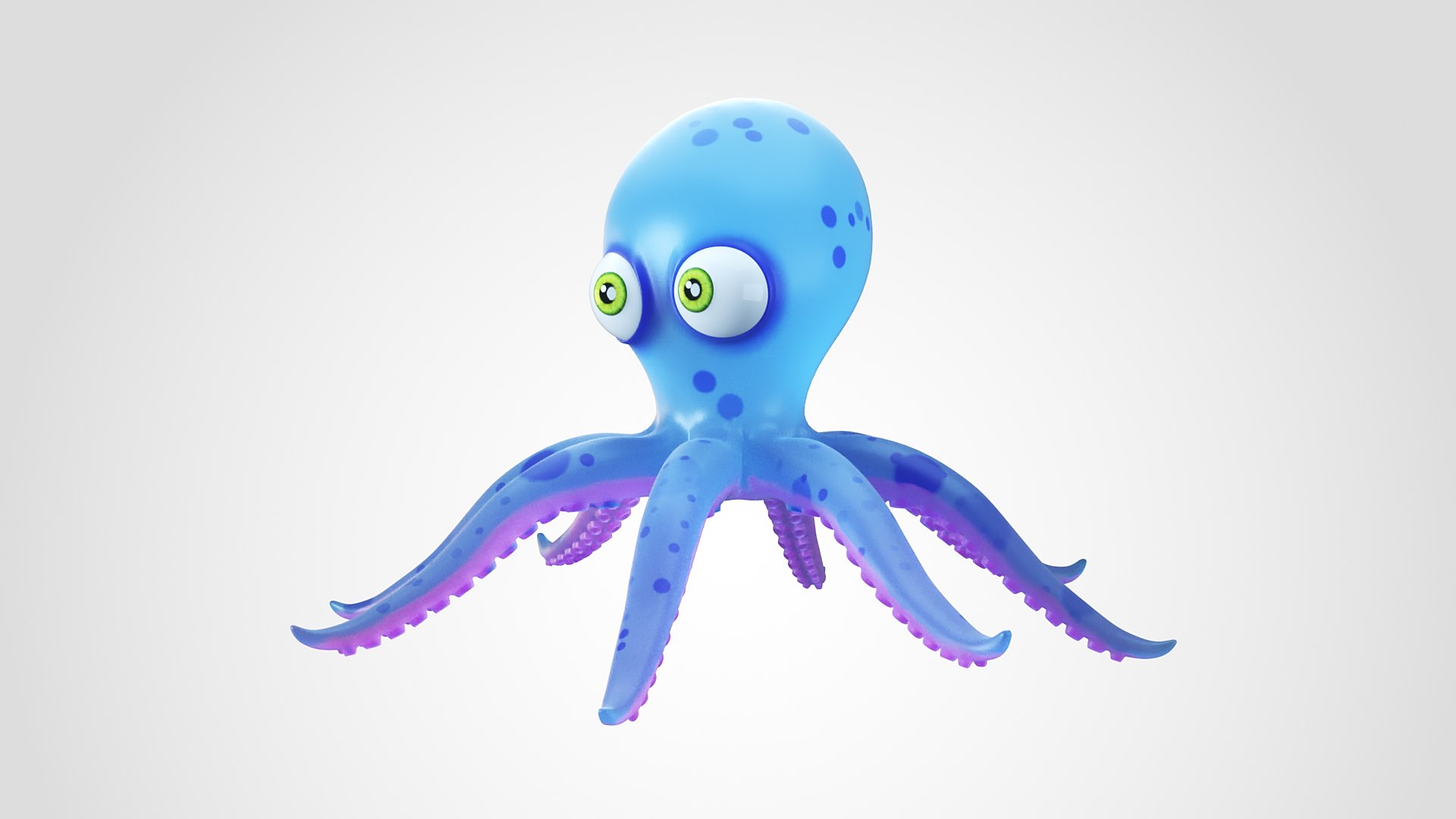 3D Cartoon Octopus - TurboSquid 1999618