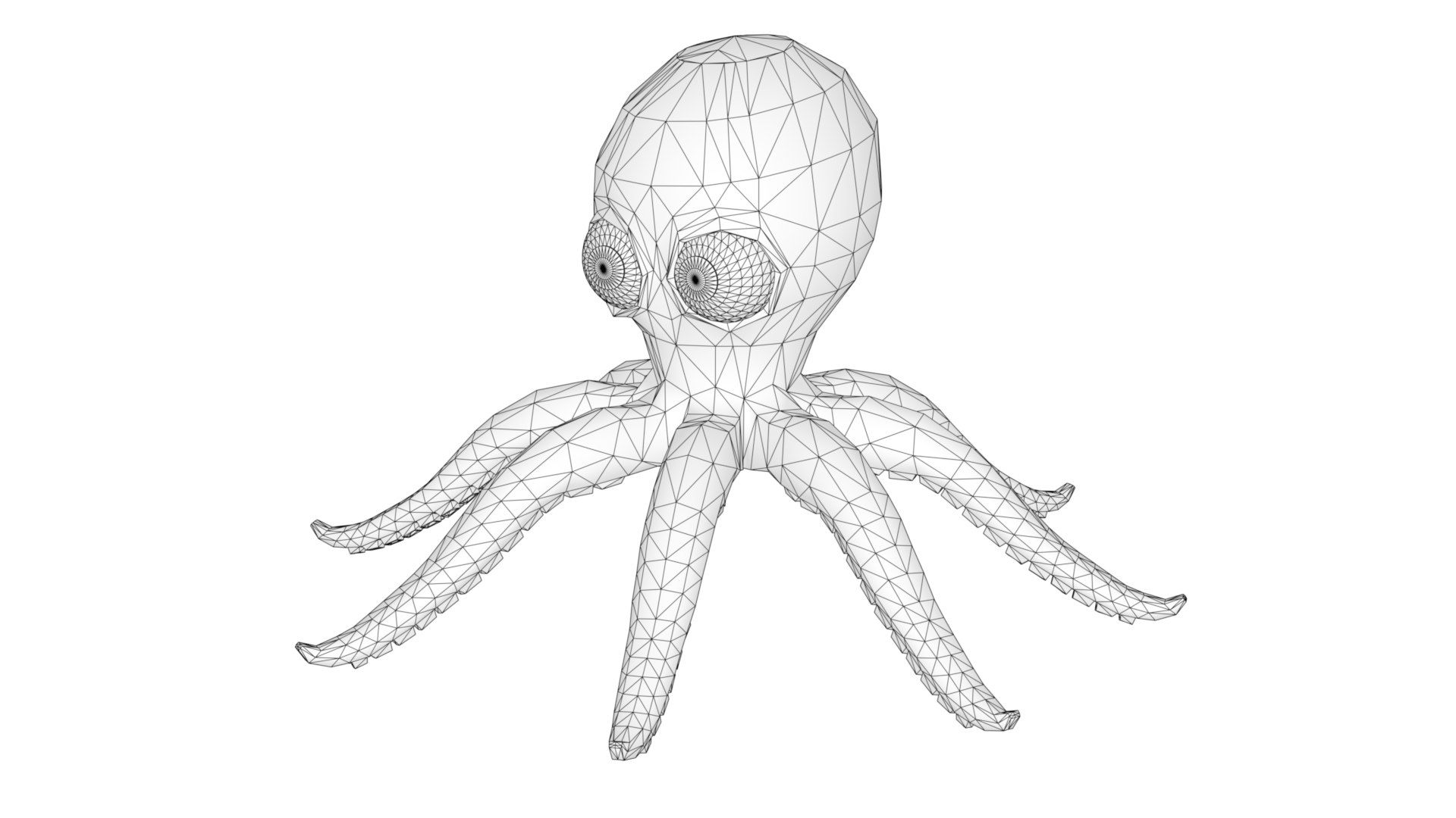 3D Cartoon Octopus - TurboSquid 1999618
