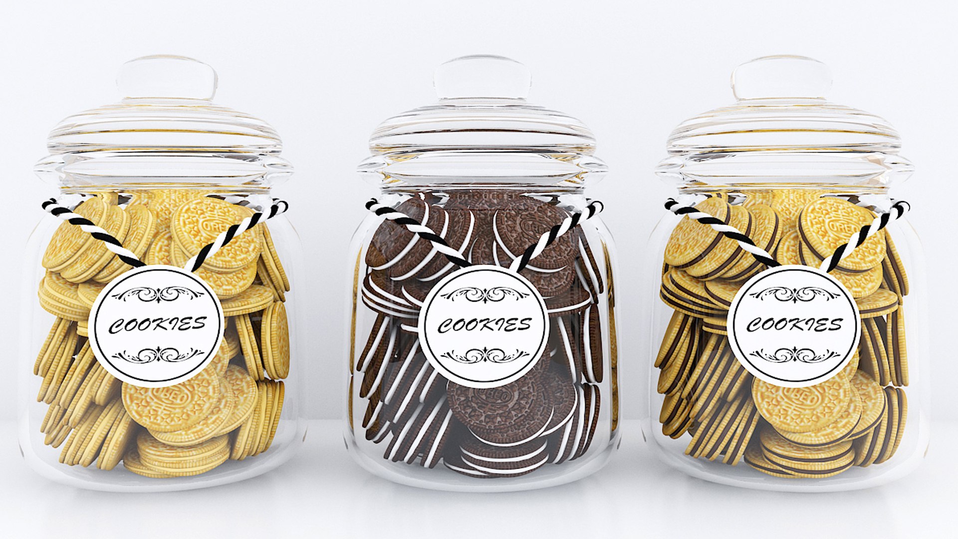 3D Model Oreo Cookie Jars - TurboSquid 1914343