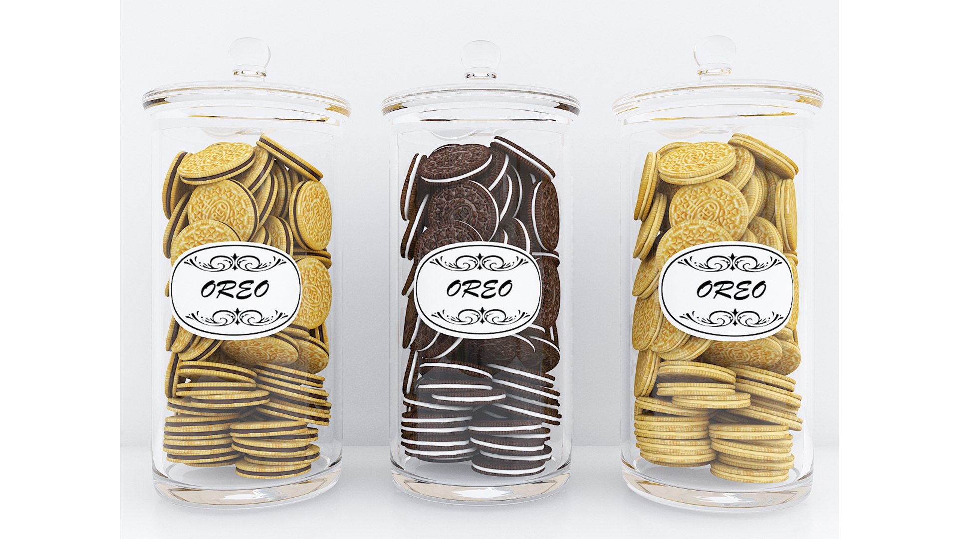 3D Model Oreo Cookie Jars - TurboSquid 1914343