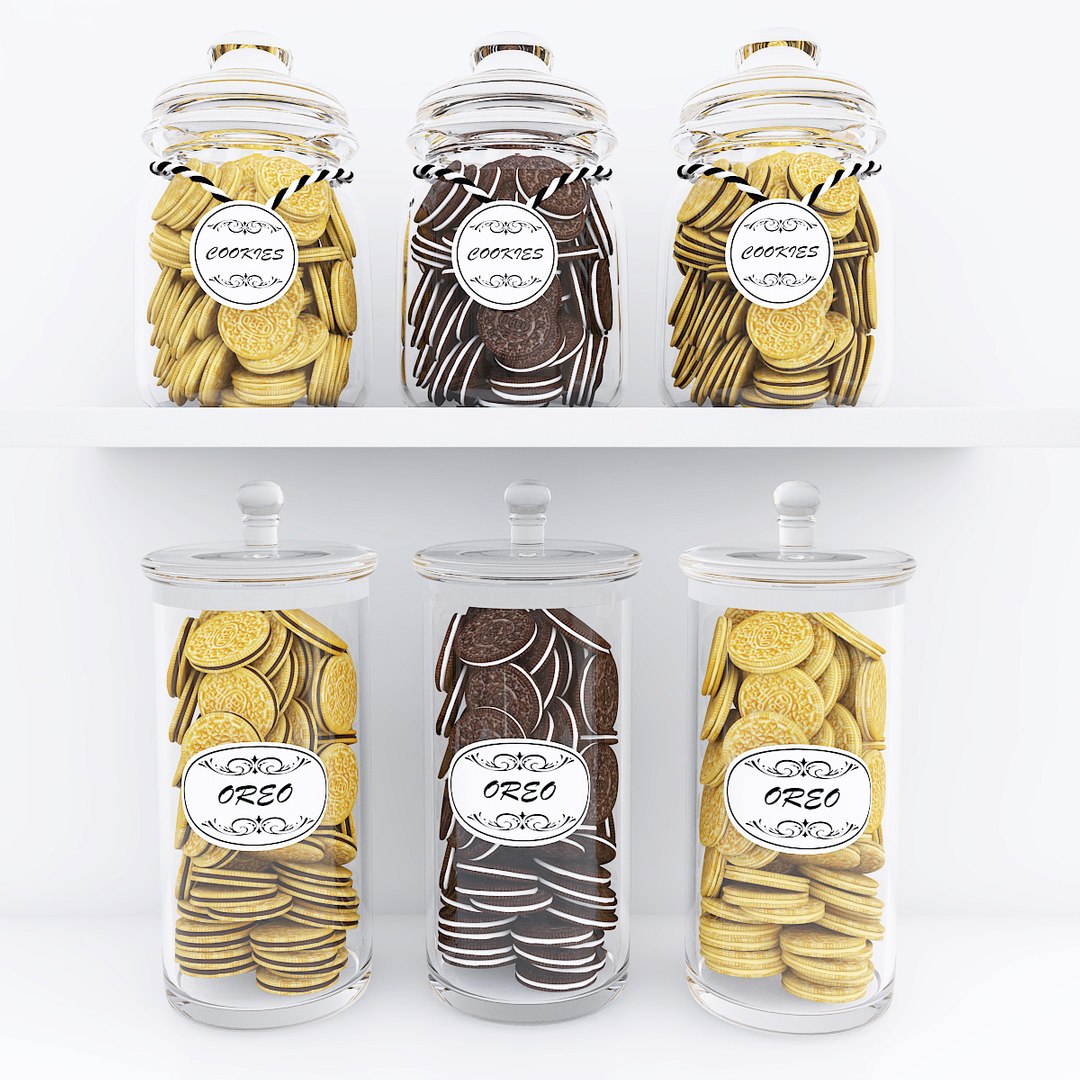 3D Model Oreo Cookie Jars - TurboSquid 1914343