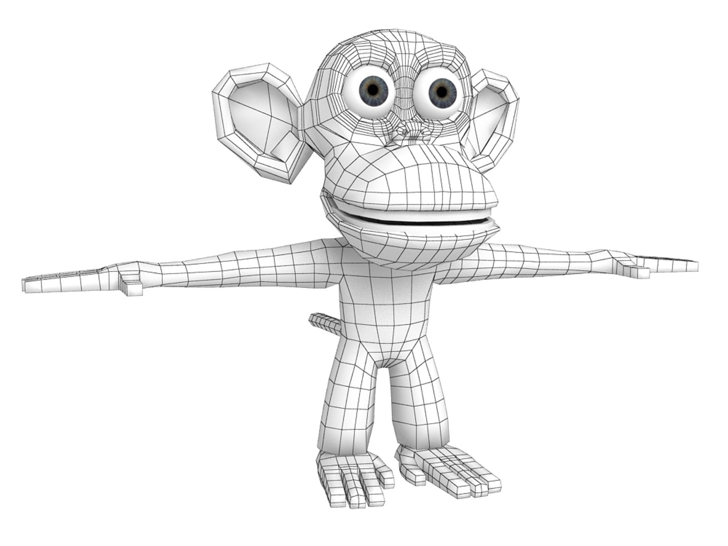 monkey cartoon character 3d max