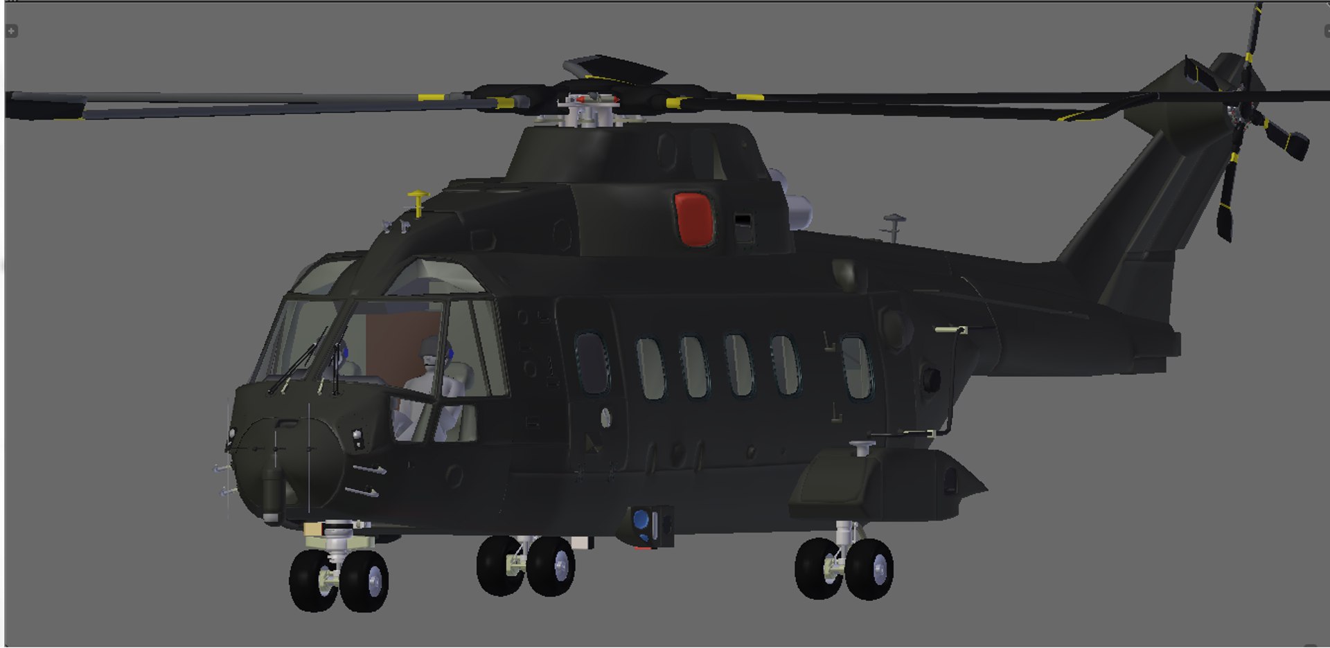 3d Model Eh 101 Helicopter