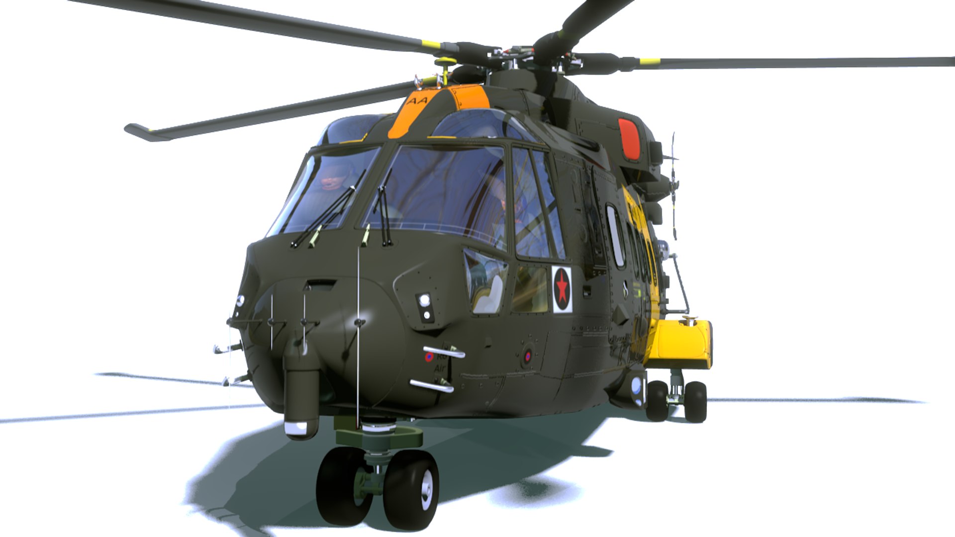 3d Model Eh 101 Helicopter