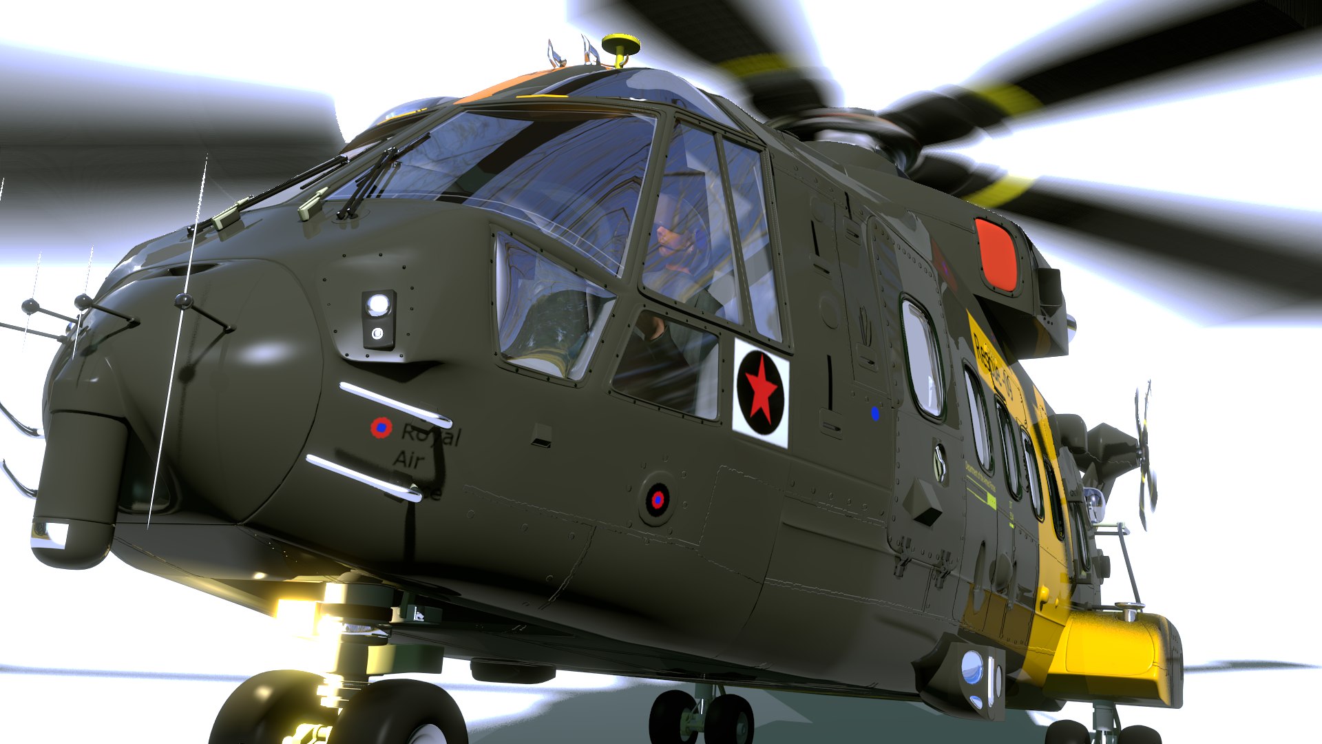 3d Model Eh 101 Helicopter