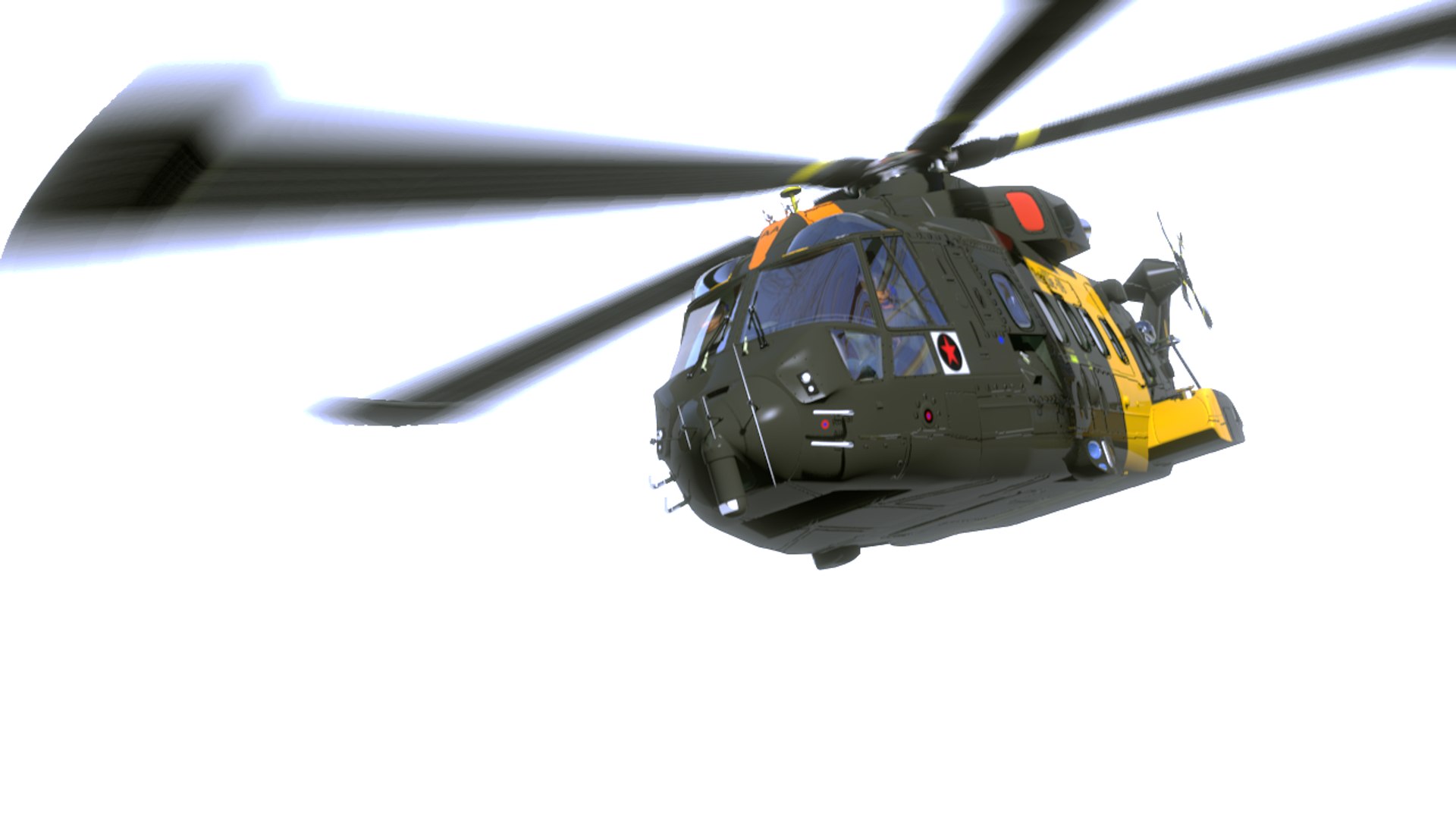 3d Model Eh 101 Helicopter