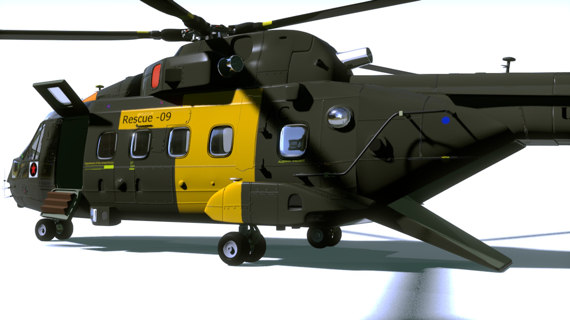 3d Model Eh 101 Helicopter