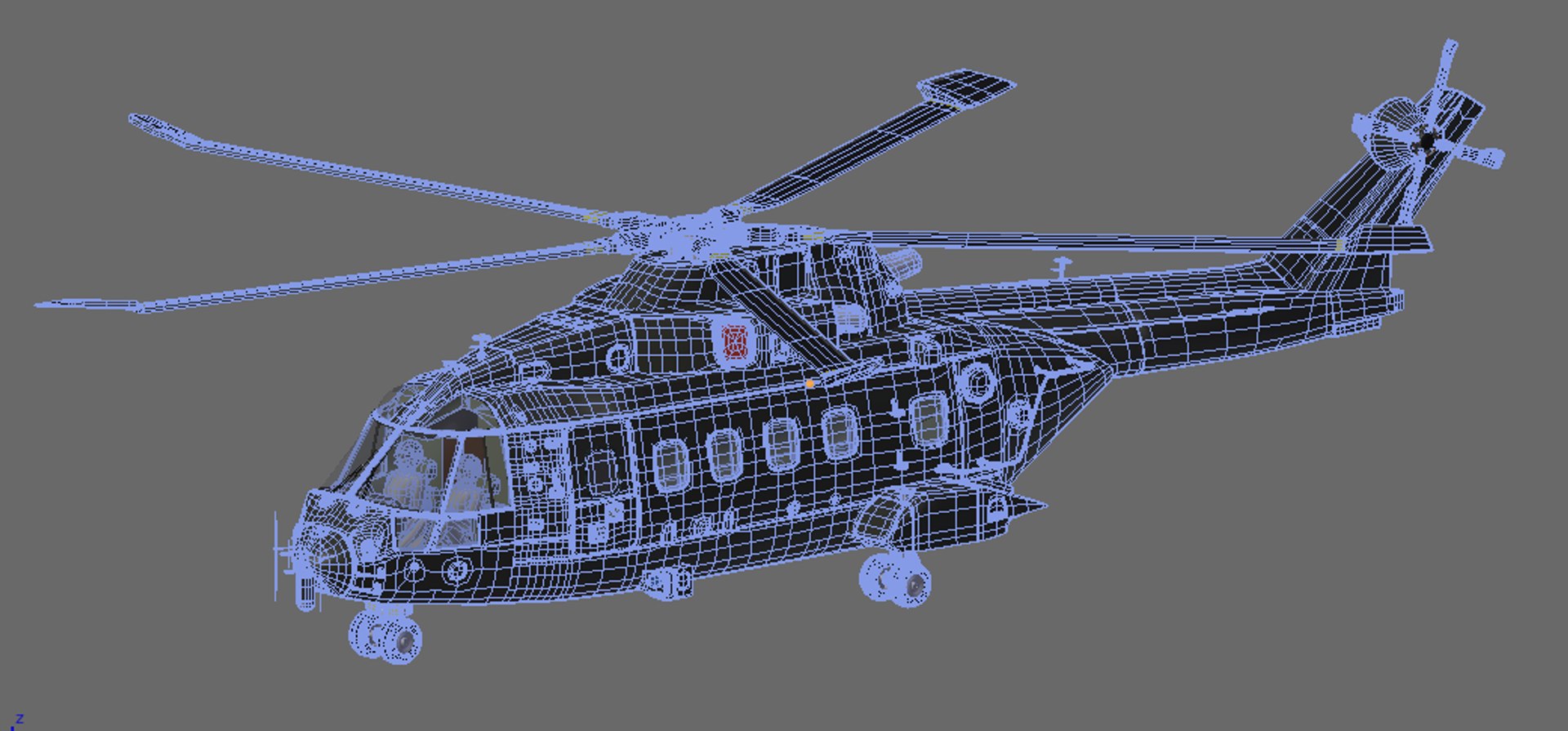 3d Model Eh 101 Helicopter