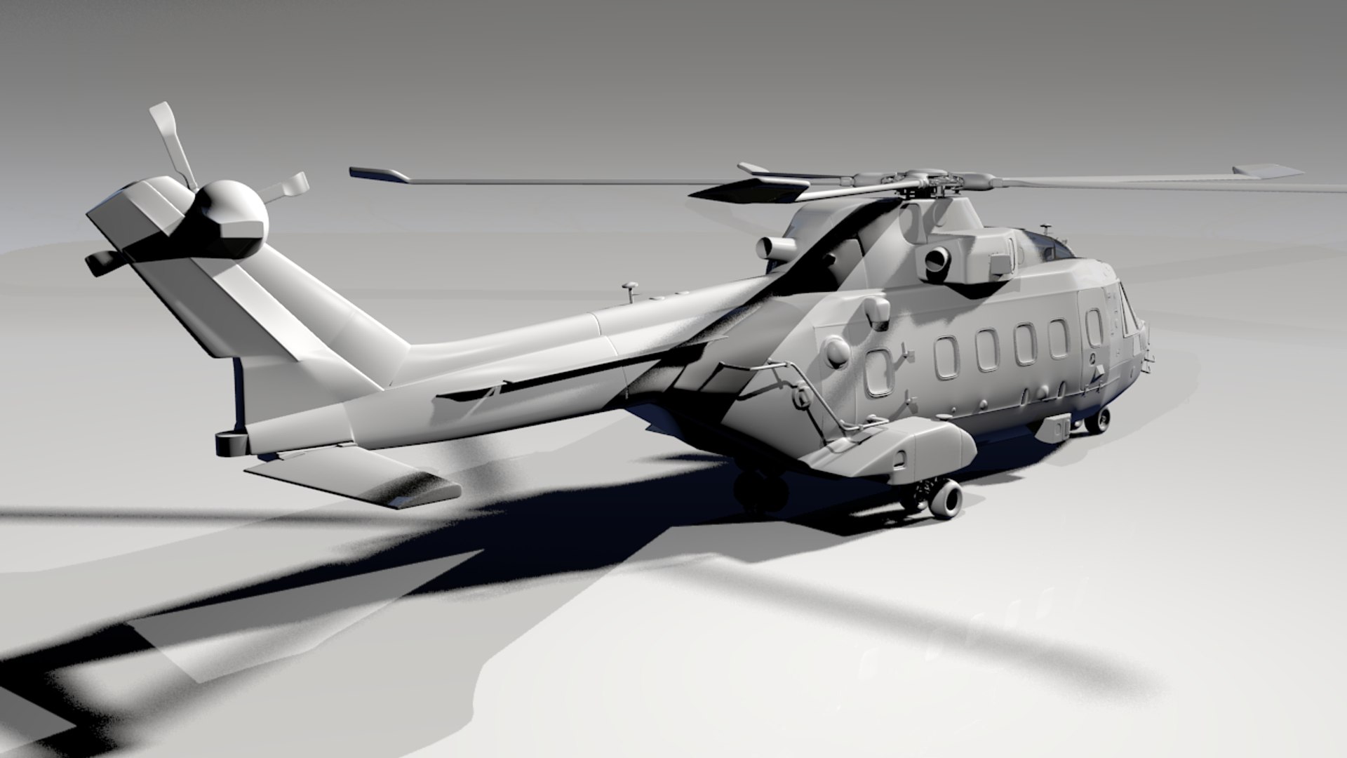 3d Model Eh 101 Helicopter