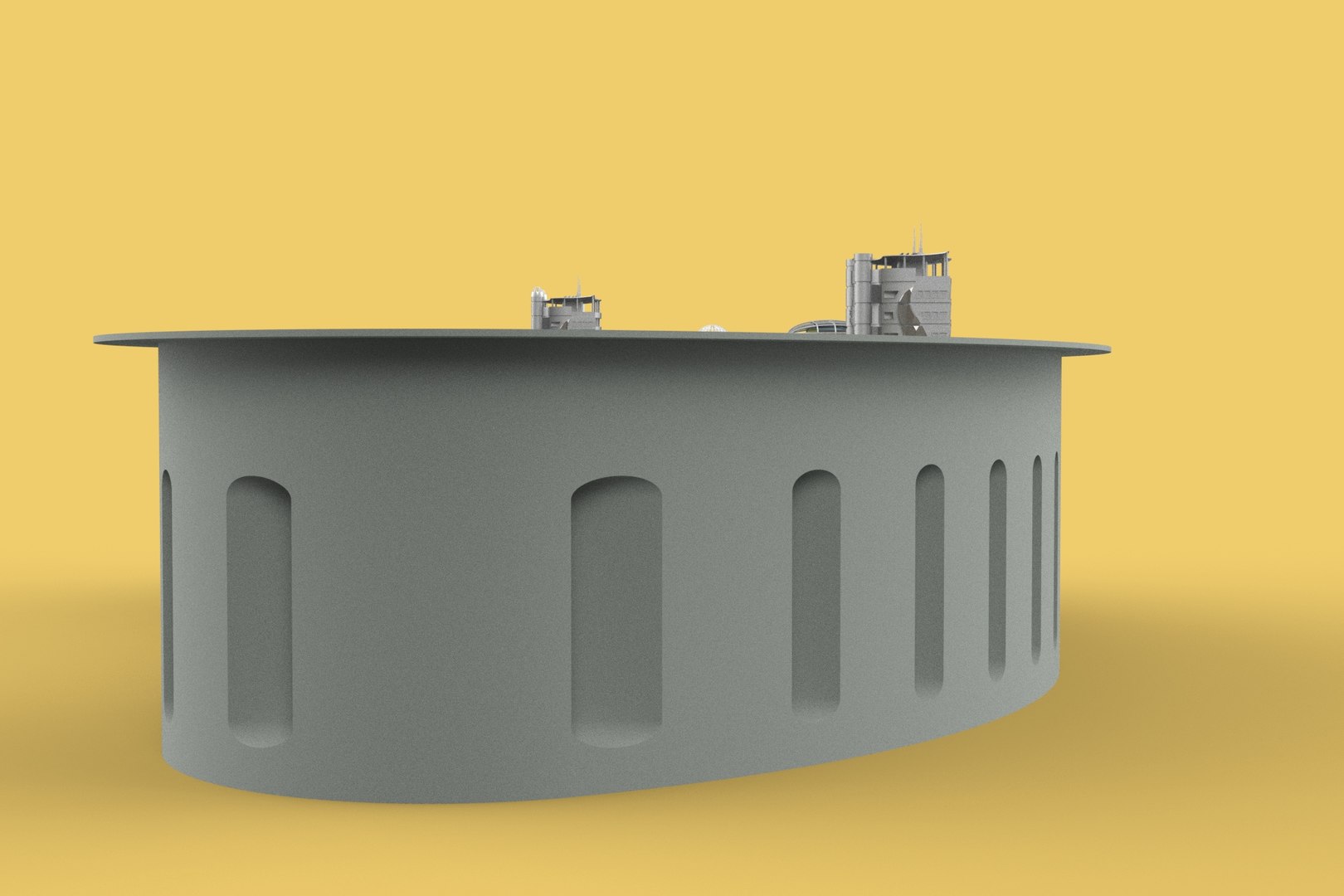3D ANTI TSUNAMI BUILDING WALL INNOVATION CONCEPT Model - TurboSquid 2220310