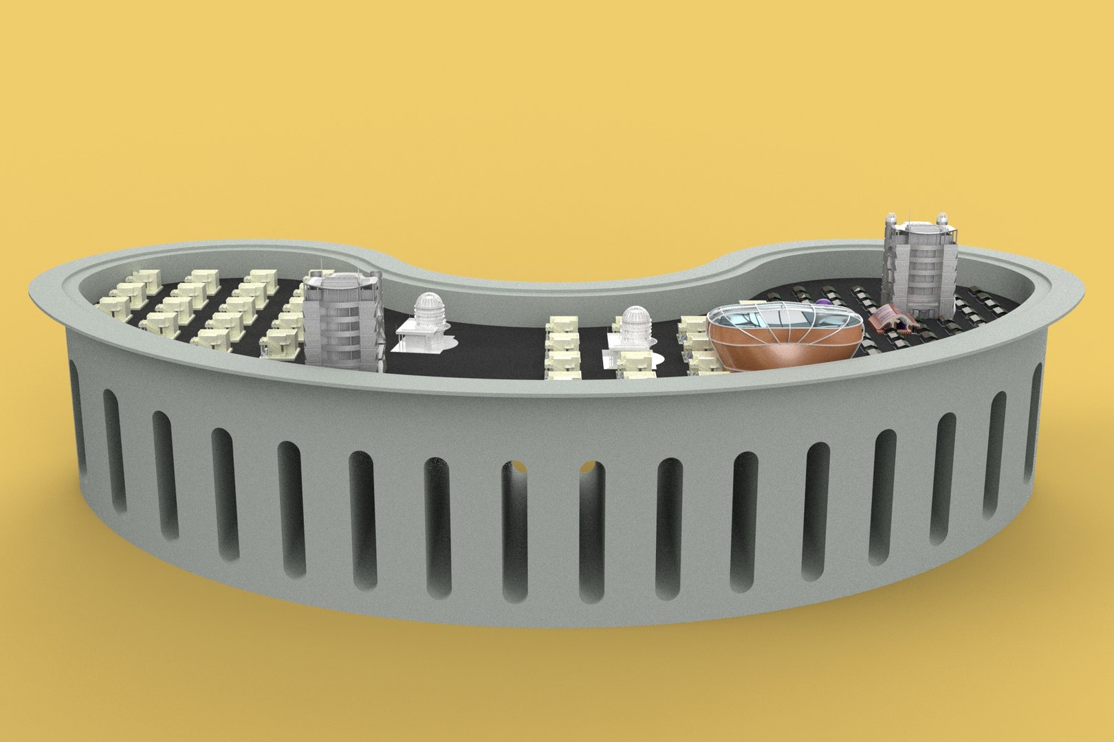 3D ANTI TSUNAMI BUILDING WALL INNOVATION CONCEPT Model - TurboSquid 2220310