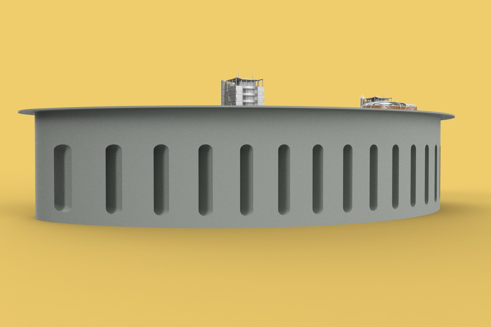 3D ANTI TSUNAMI BUILDING WALL INNOVATION CONCEPT Model - TurboSquid 2220310