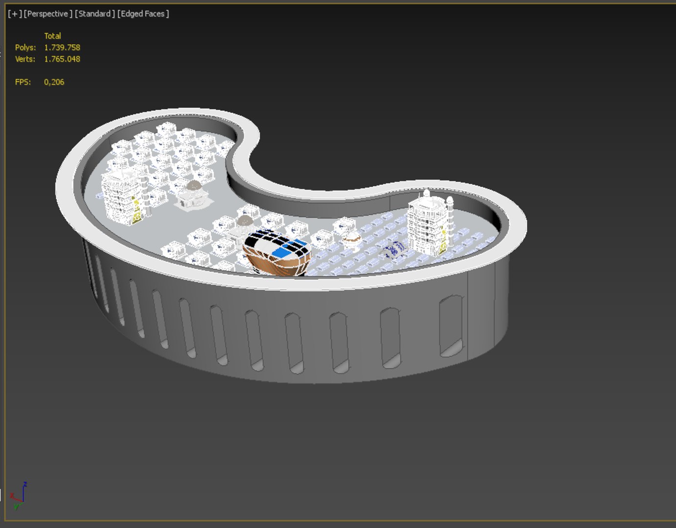 3D ANTI TSUNAMI BUILDING WALL INNOVATION CONCEPT Model - TurboSquid 2220310