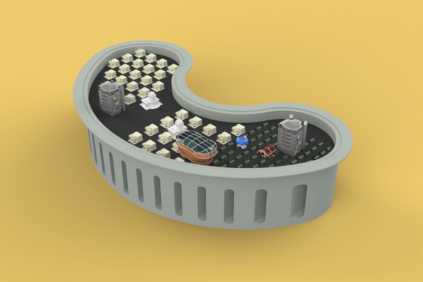 3D ANTI TSUNAMI BUILDING WALL INNOVATION CONCEPT Model - TurboSquid 2220310