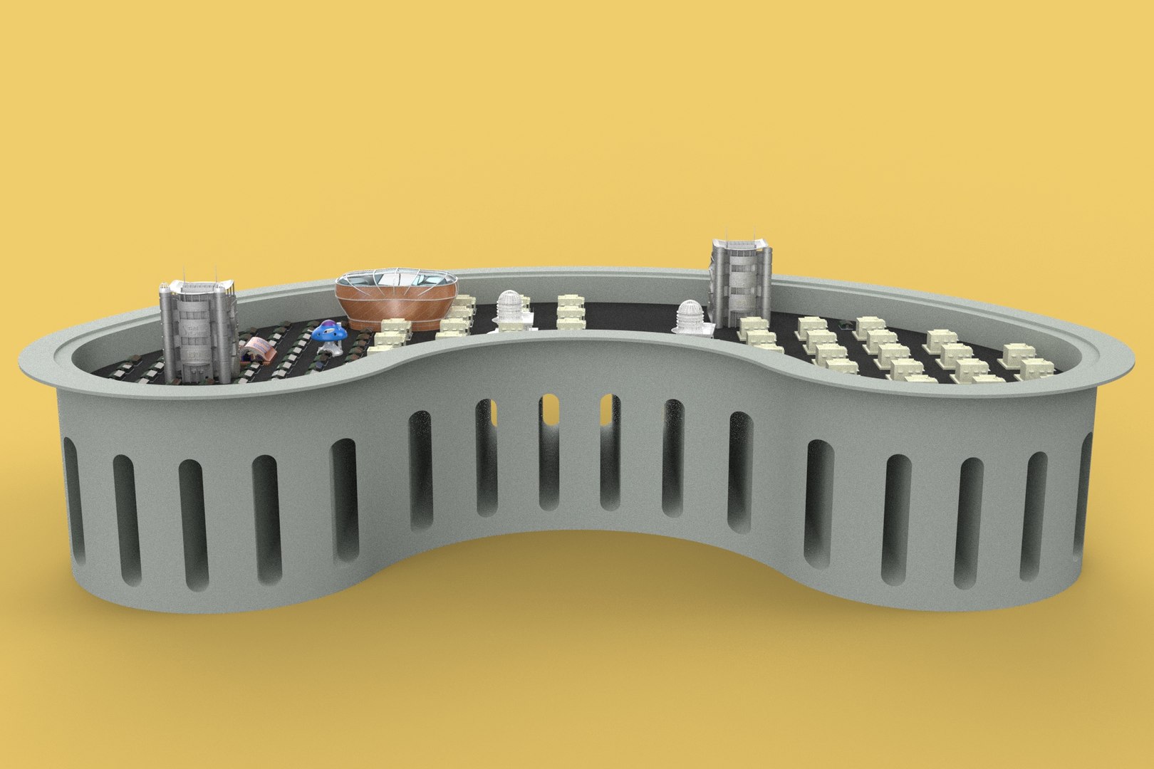 3D ANTI TSUNAMI BUILDING WALL INNOVATION CONCEPT Model - TurboSquid 2220310