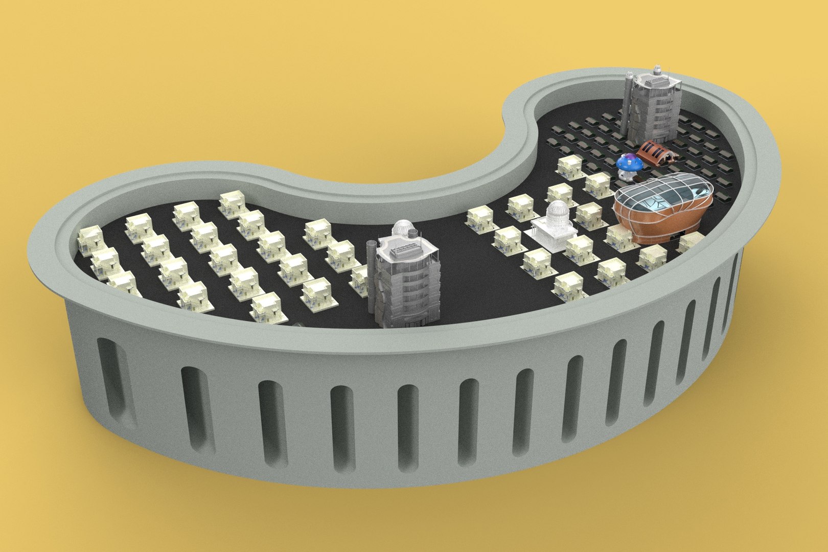 3D ANTI TSUNAMI BUILDING WALL INNOVATION CONCEPT Model - TurboSquid 2220310