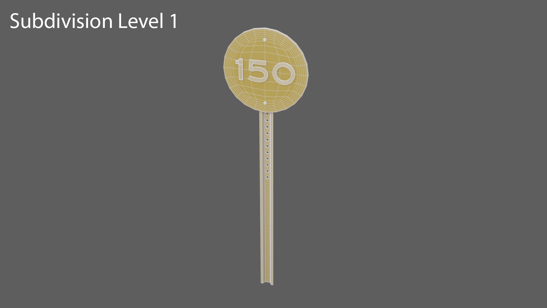 3D Speed Limit Road Sign 150 Model - TurboSquid 2224121