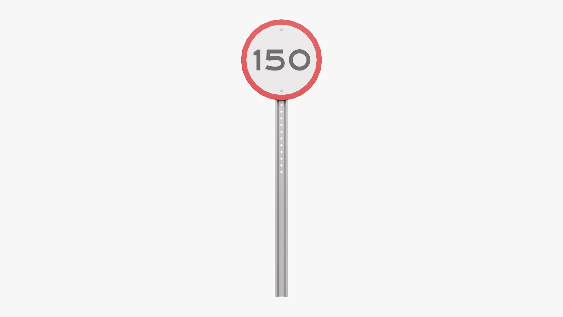 3D Speed Limit Road Sign 150 Model - TurboSquid 2224121