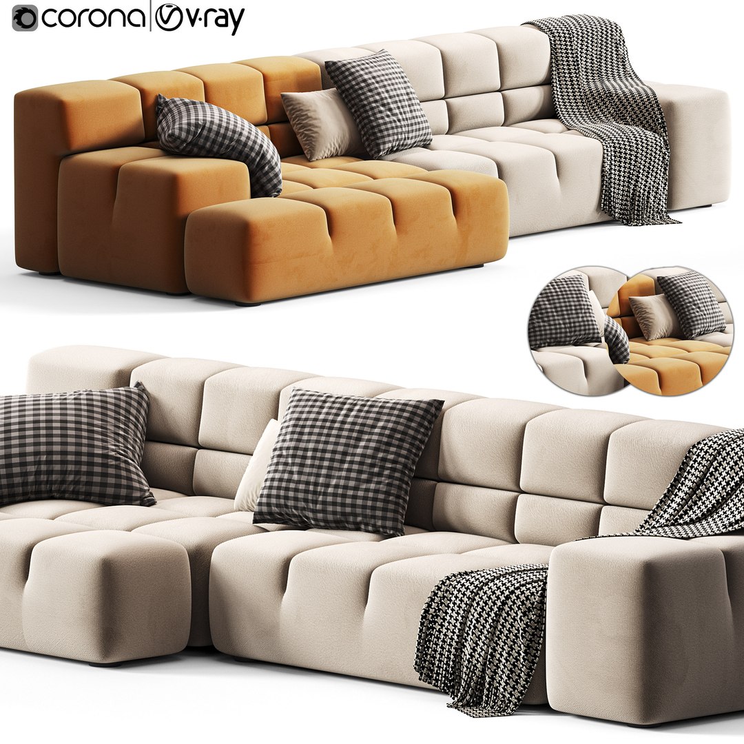3D BB ITALIA Tufty Time Sofa - TurboSquid 2320541