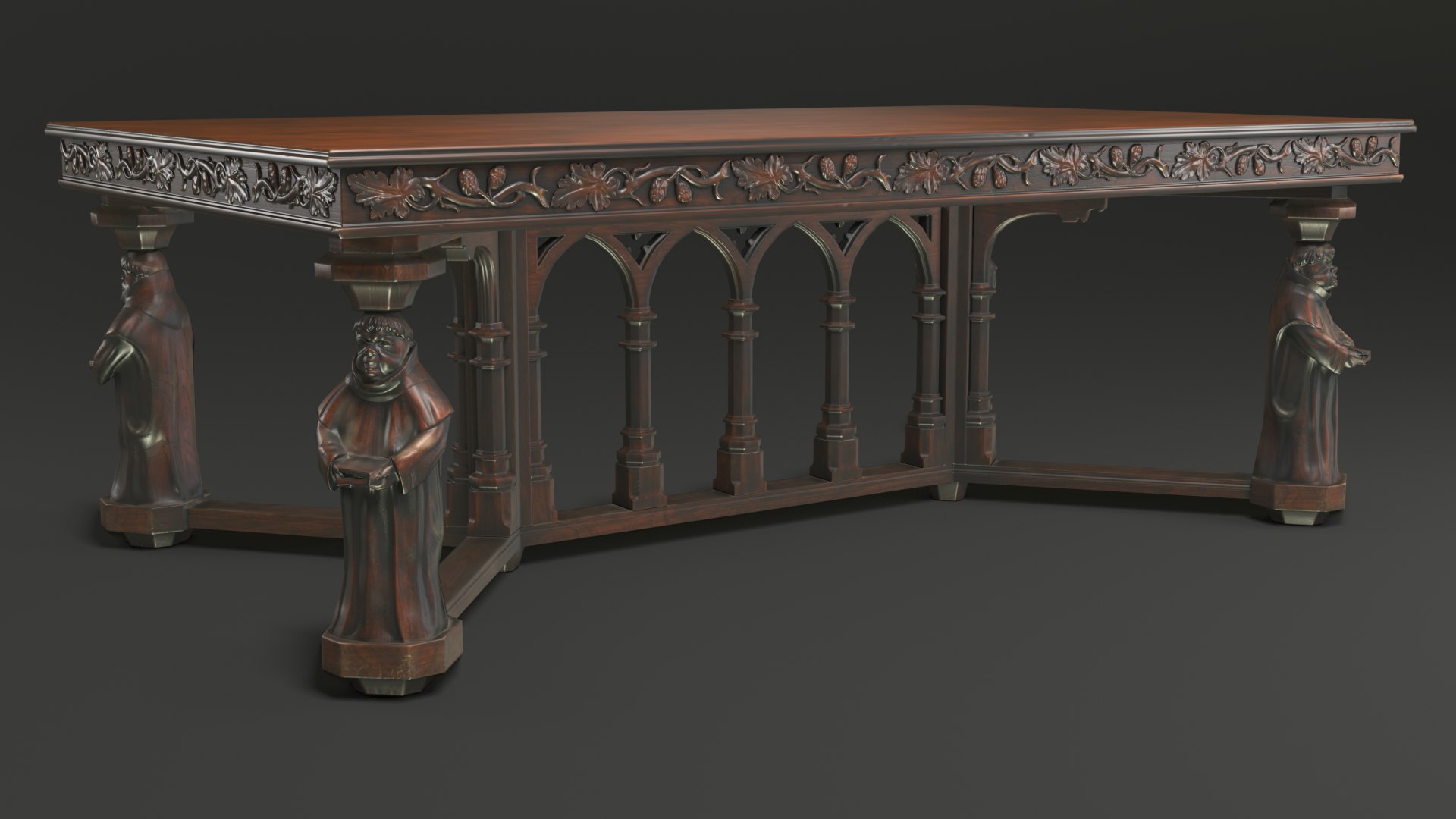 3D Gothic Table - TurboSquid 1404989