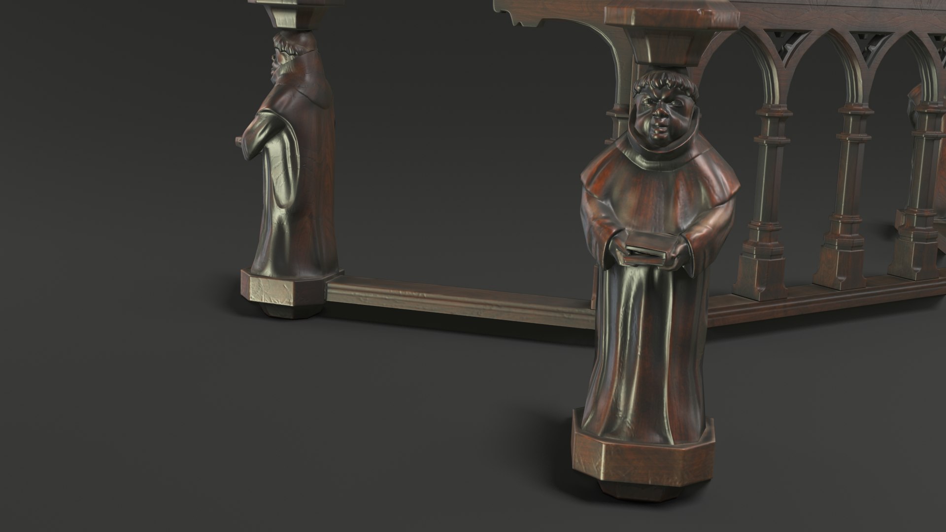 3D Gothic Table - TurboSquid 1404989