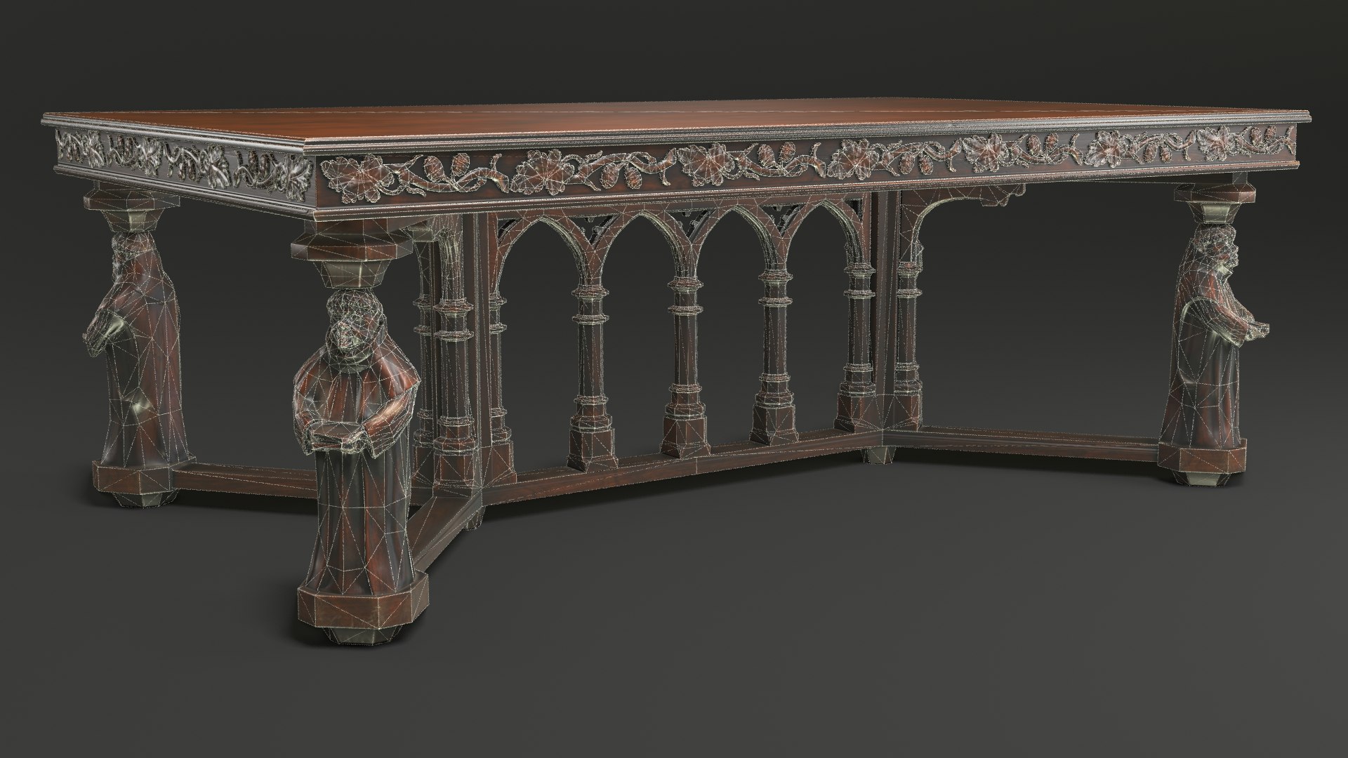 3D Gothic Table - TurboSquid 1404989