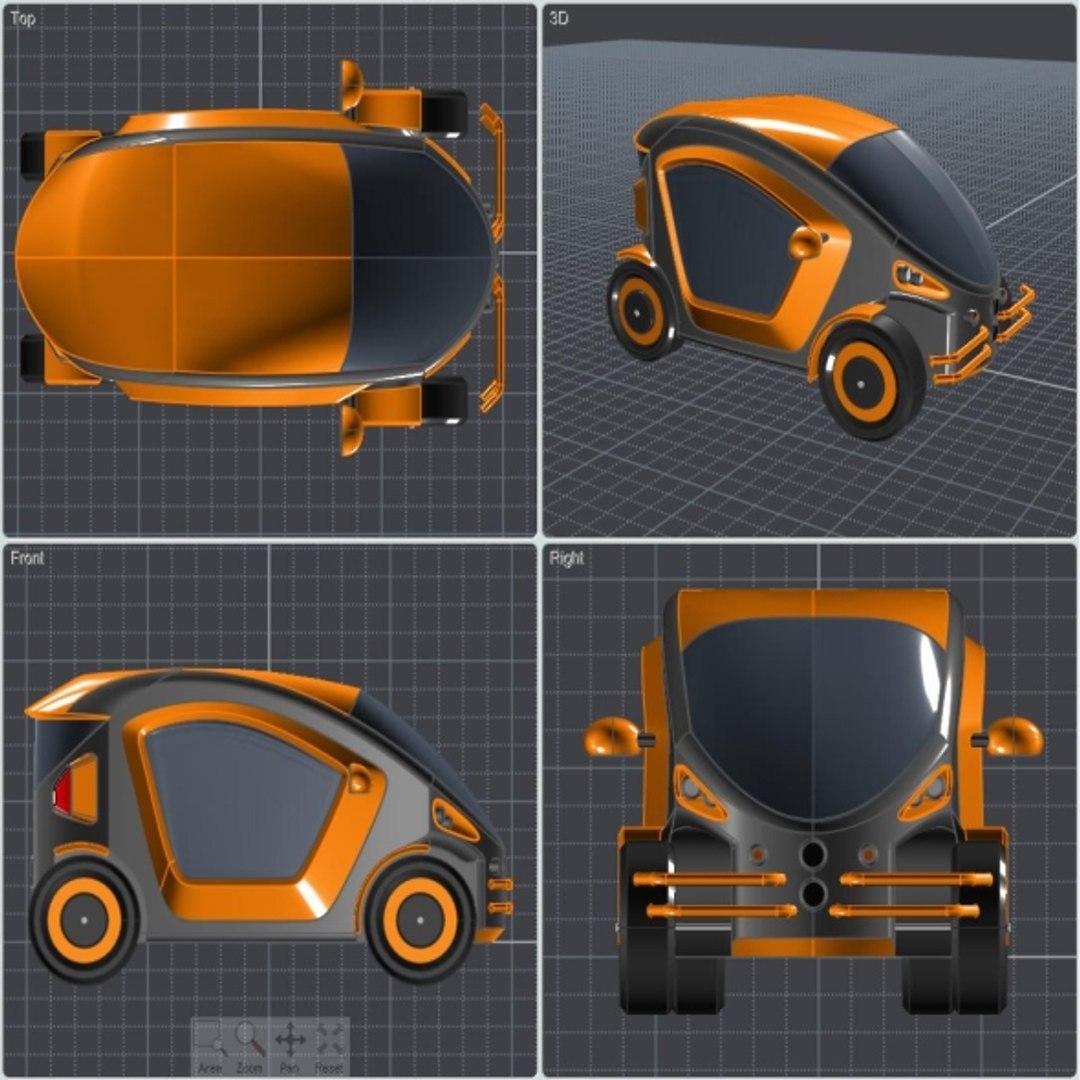 3d Concept Electric Car Toy