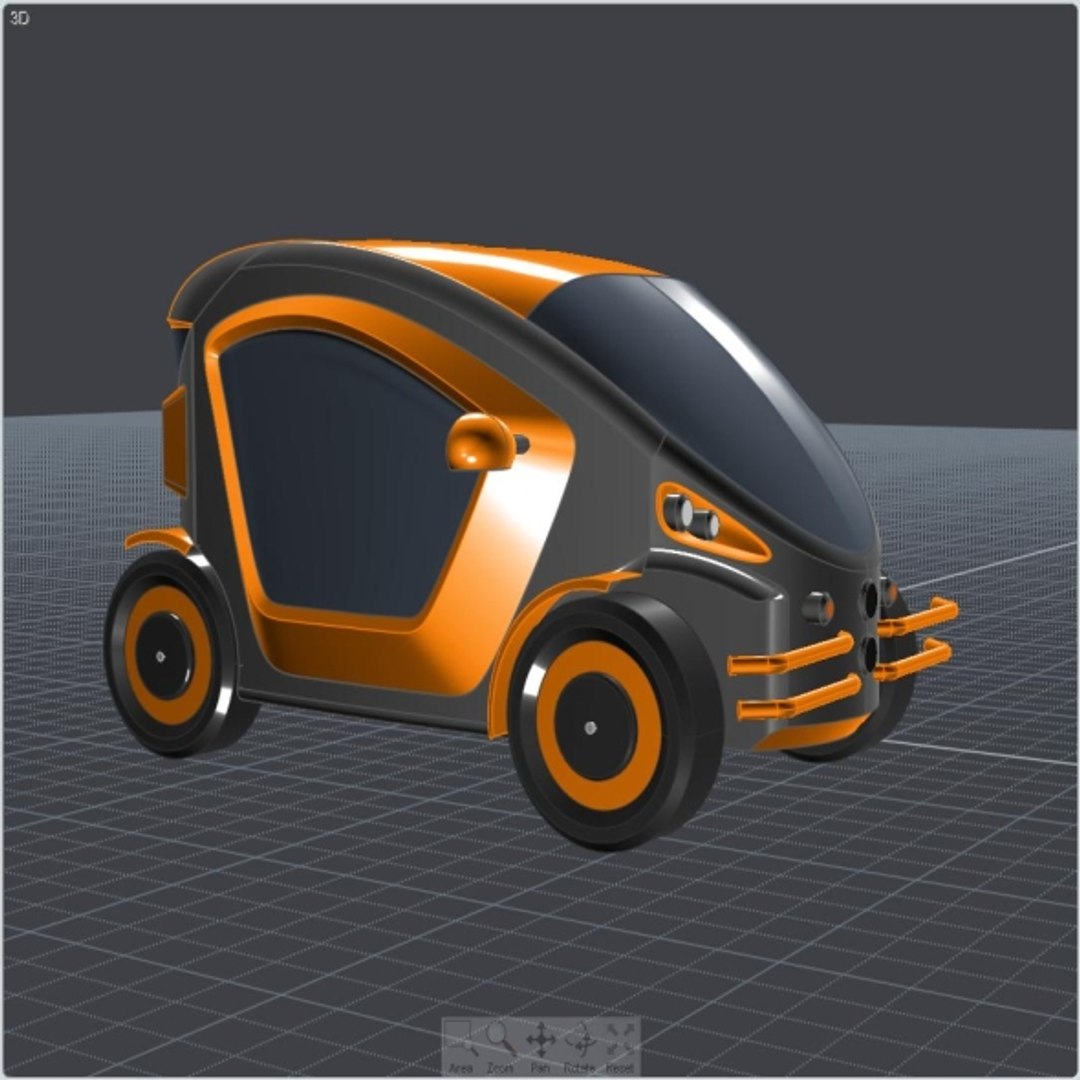 3d Concept Electric Car Toy