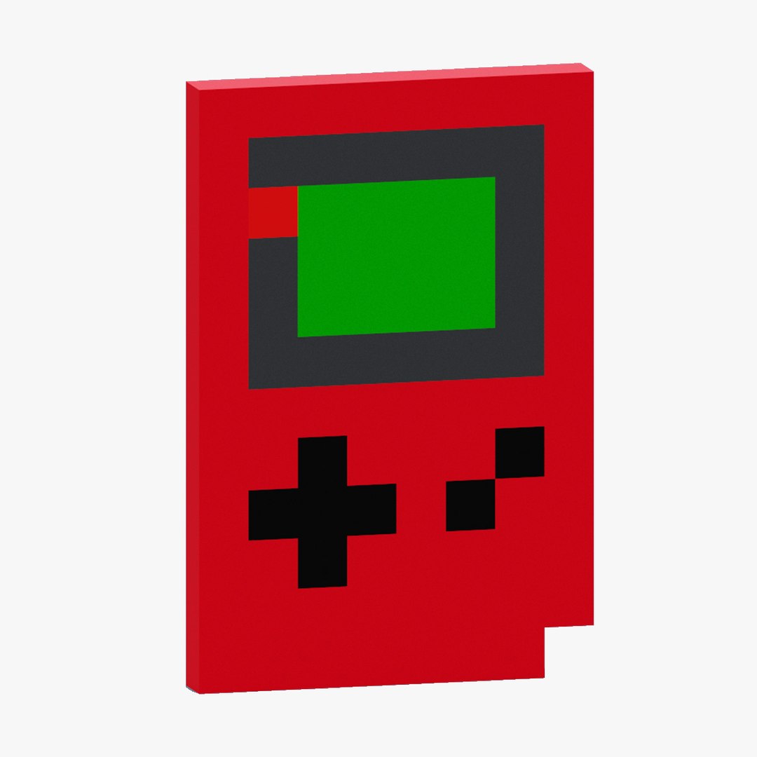 3D Red Gameboy model - TurboSquid 2000178
